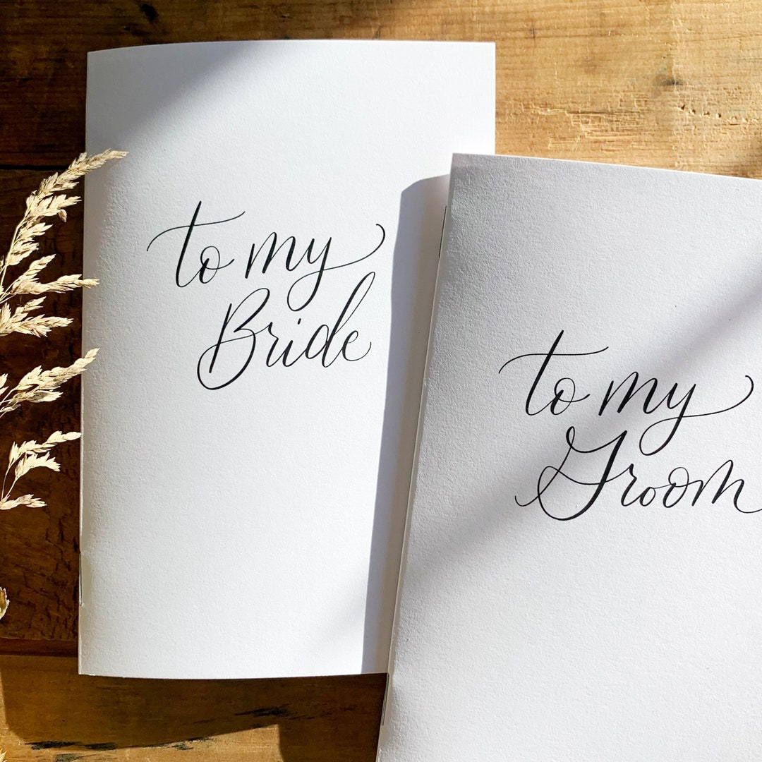 Bride and Groom Vow Cards Vow Card Keepsakes Bride and Groom Vow Books ...