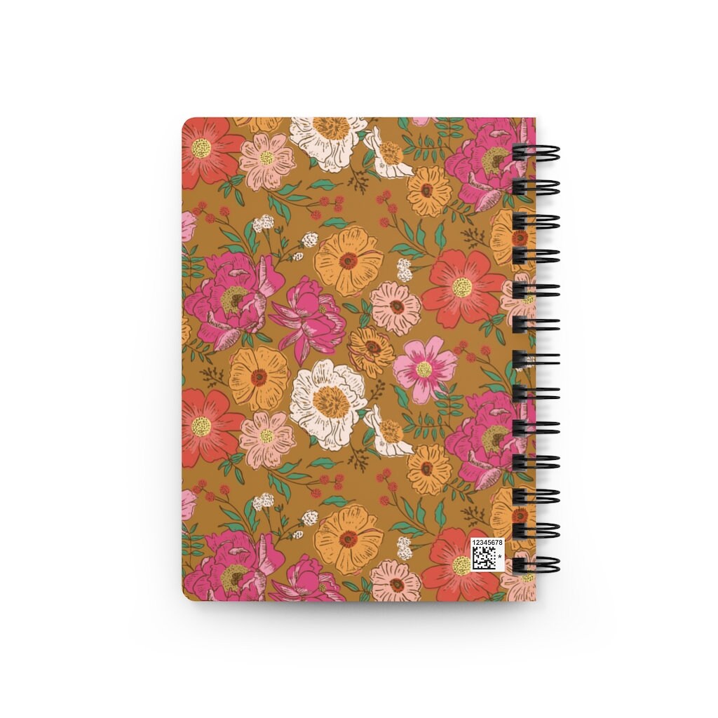Floral Cover Spiral Bound Journal Notebook Wire Bound | Etsy