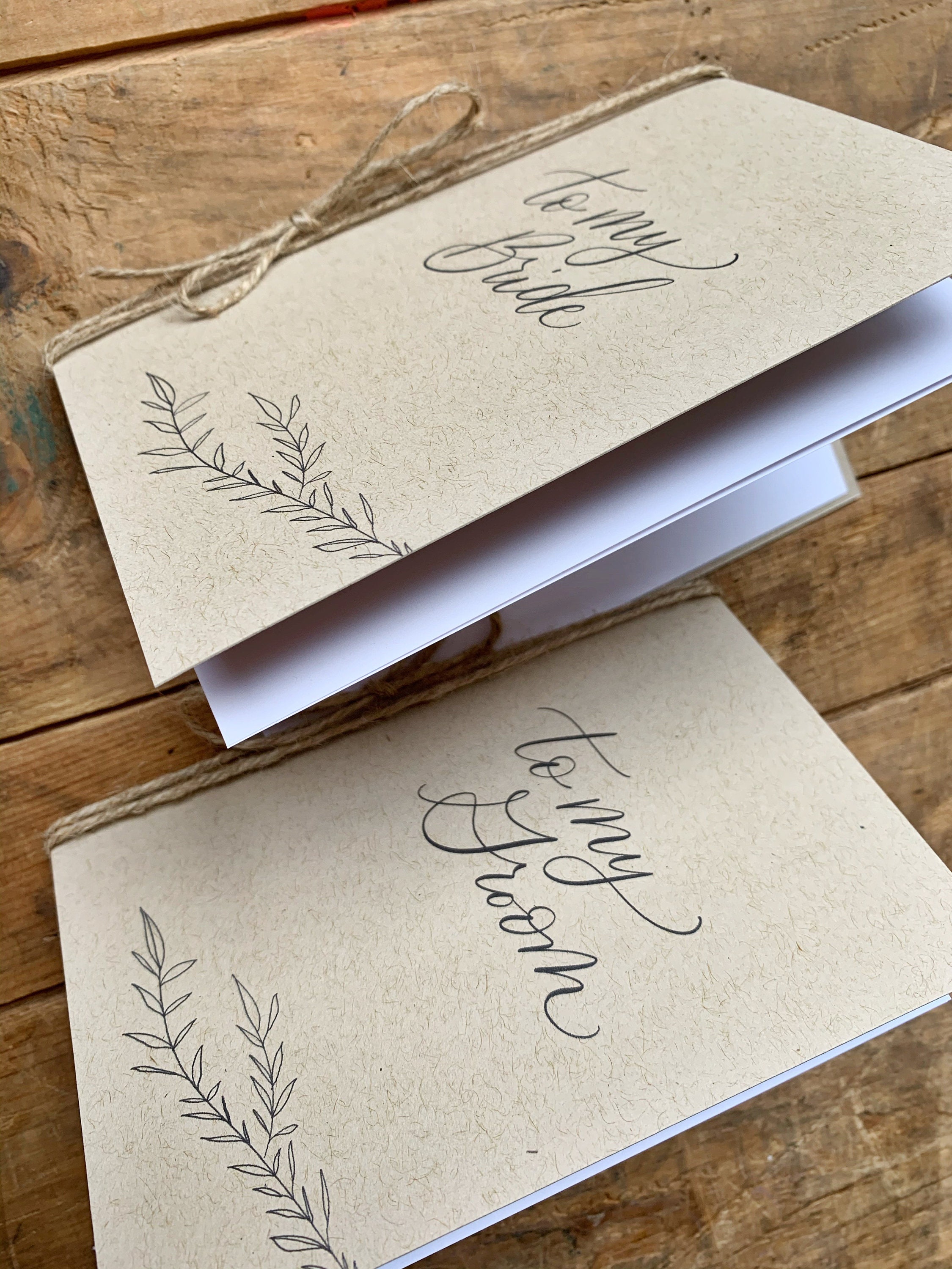 Bride and Groom Vow Cards Vow Card Keepsakes Bride and - Etsy