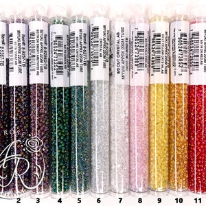 8/0 Glossy AB Seed Beads - Japanese Miyuki Glass - 22 Gram Tube ...