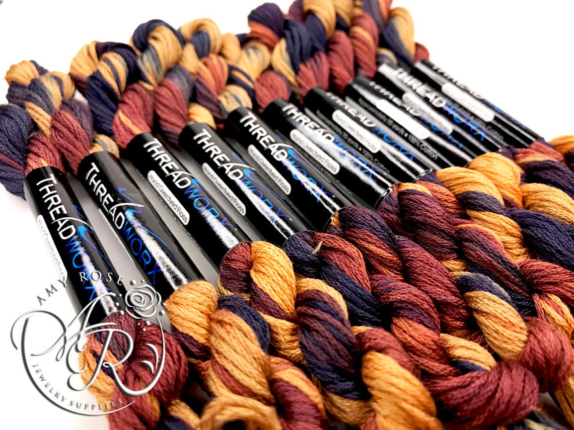 Threadworx Autumn Leaves 1039 - Variegated Embroidery Floss - Etsy