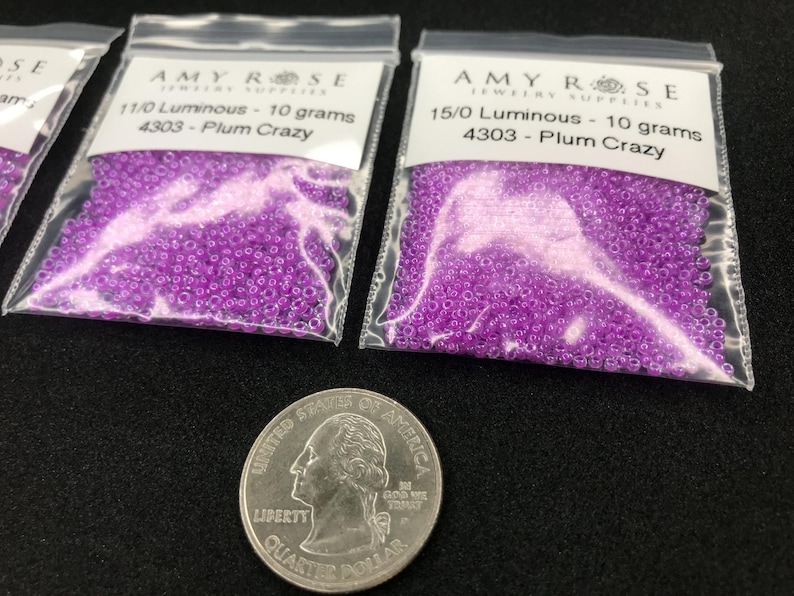 Miyuki 8/0 Luminous Seed Beads - 10 Gram Bag - UV Light Reactive - Etsy