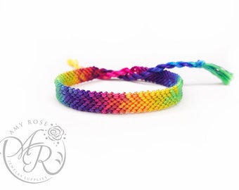Rainbow Color Changing variegated Friendship Bracelet - Etsy