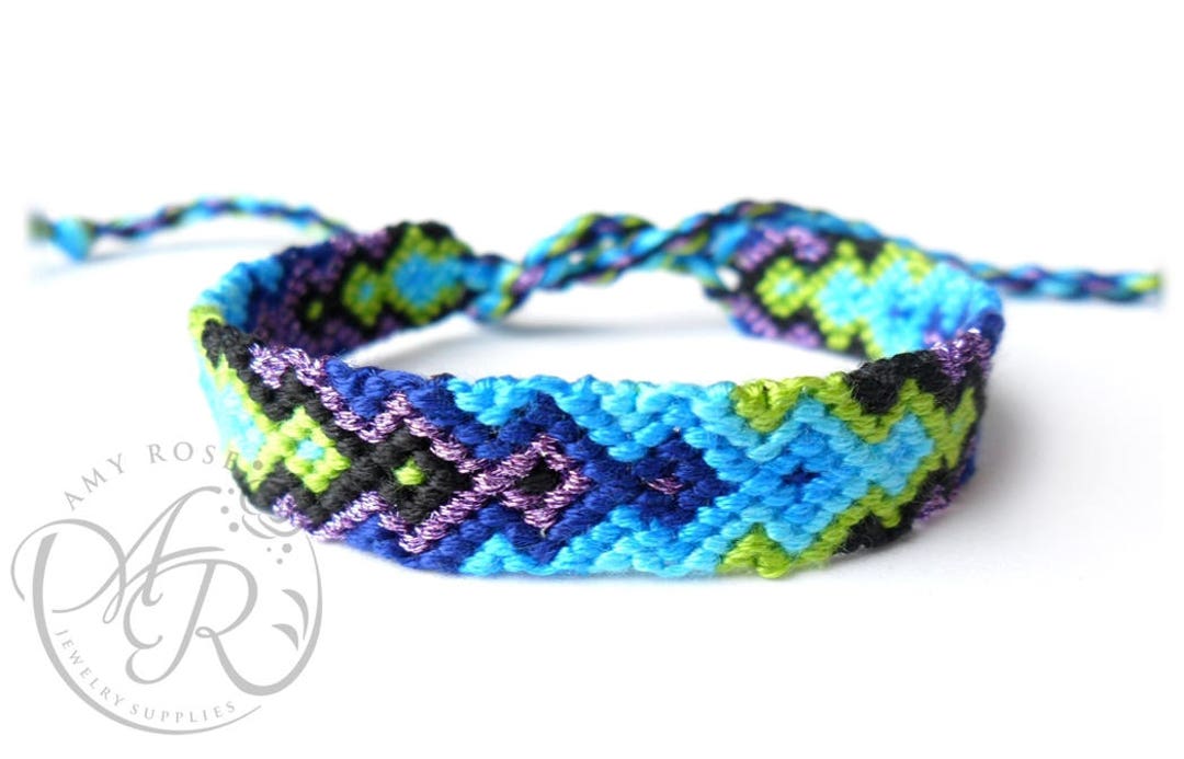 Seaweed Friendship Bracelet, Arrow Pattern, Ocean Colors - Etsy