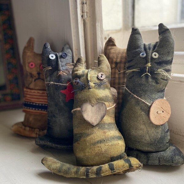 Primitive Cat - Etsy