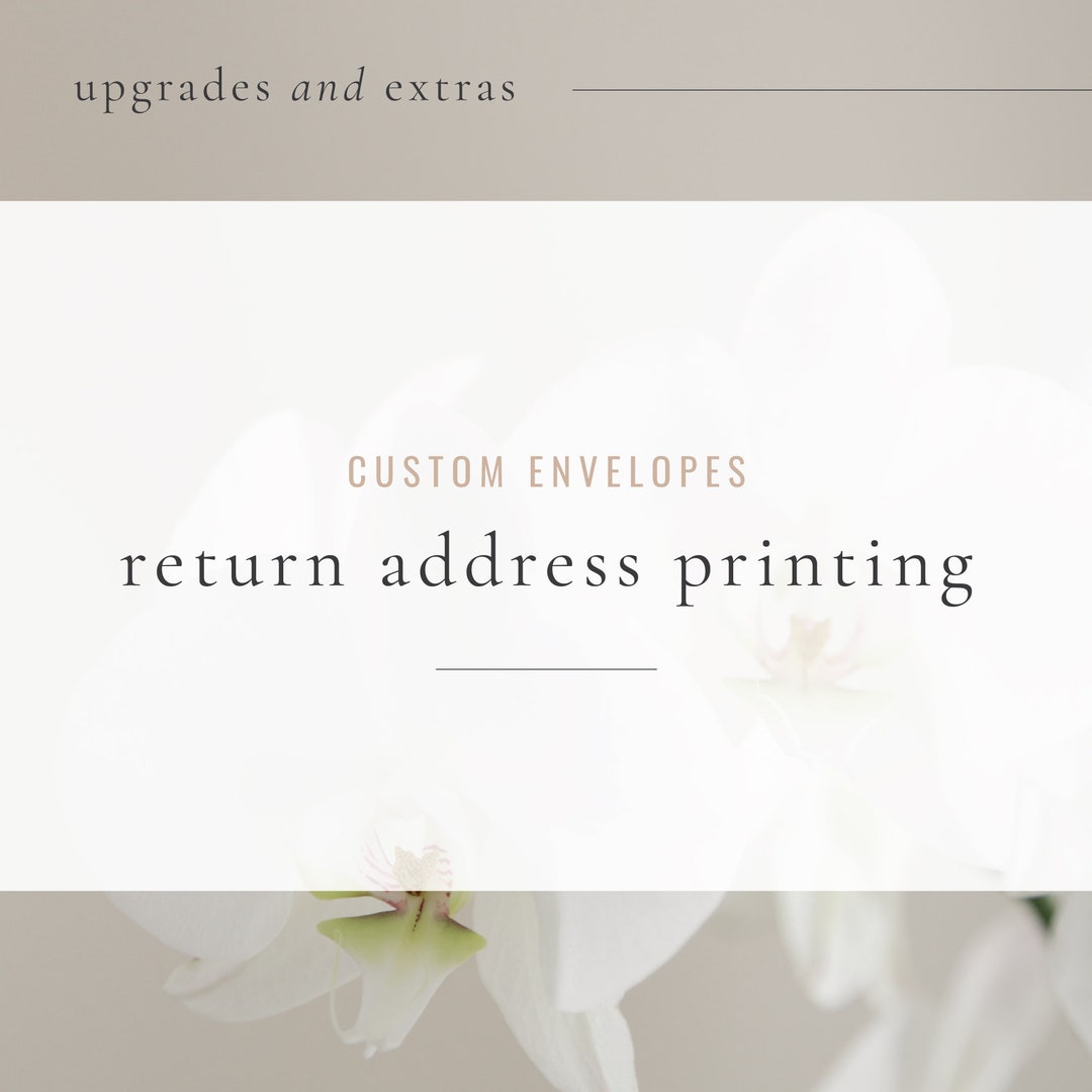 Custom Return Address Envelope Printing - Etsy