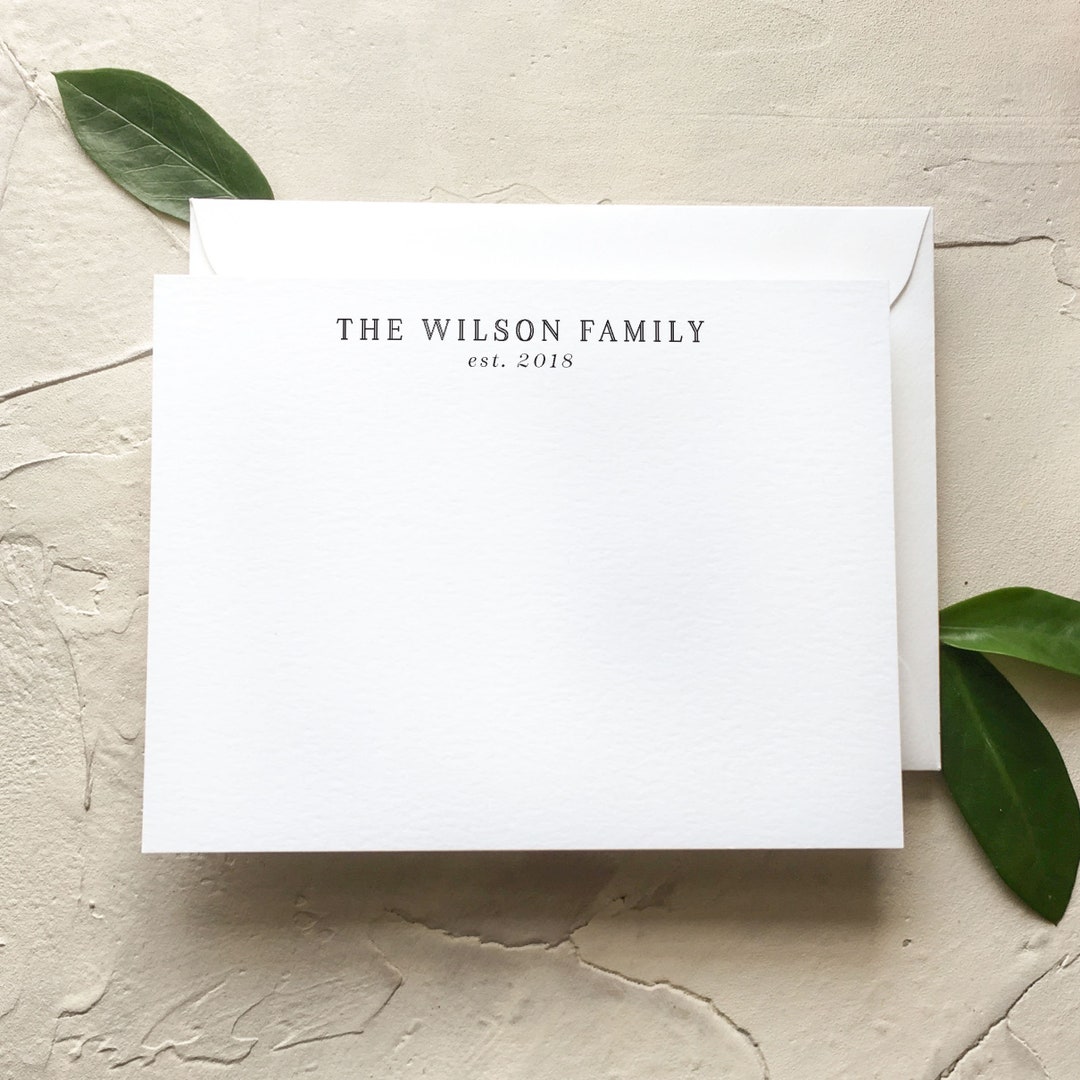 Custom Family Notecards for the Modern Family or Couples Featuring ...
