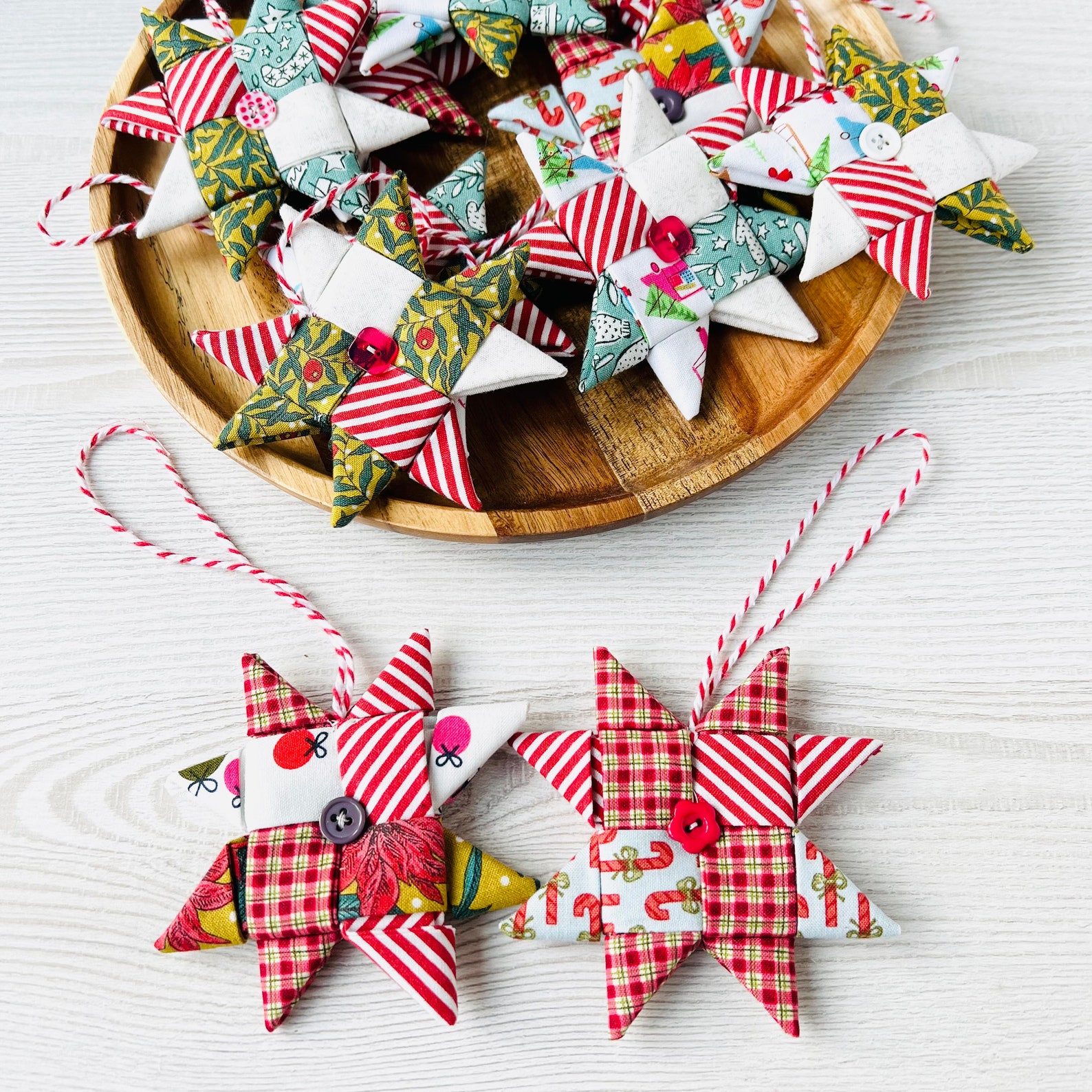 Hotch Potch Fabric Star Ornaments - Etsy UK