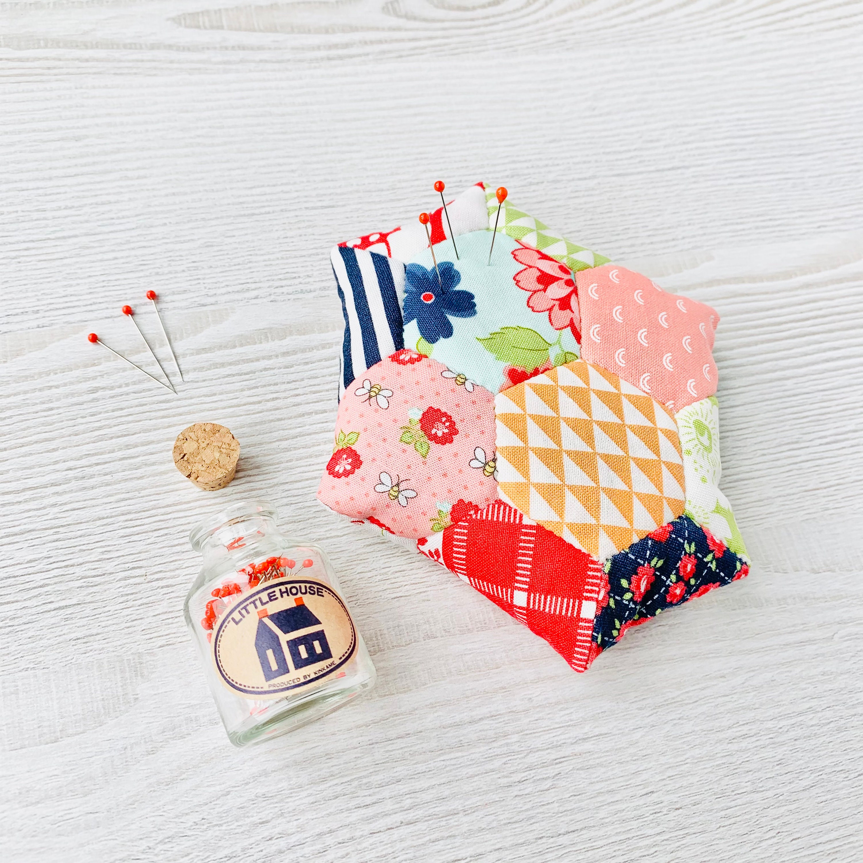 Honeycomb Hand Sewn Patchwork Hexagon Pin Cushion - Etsy