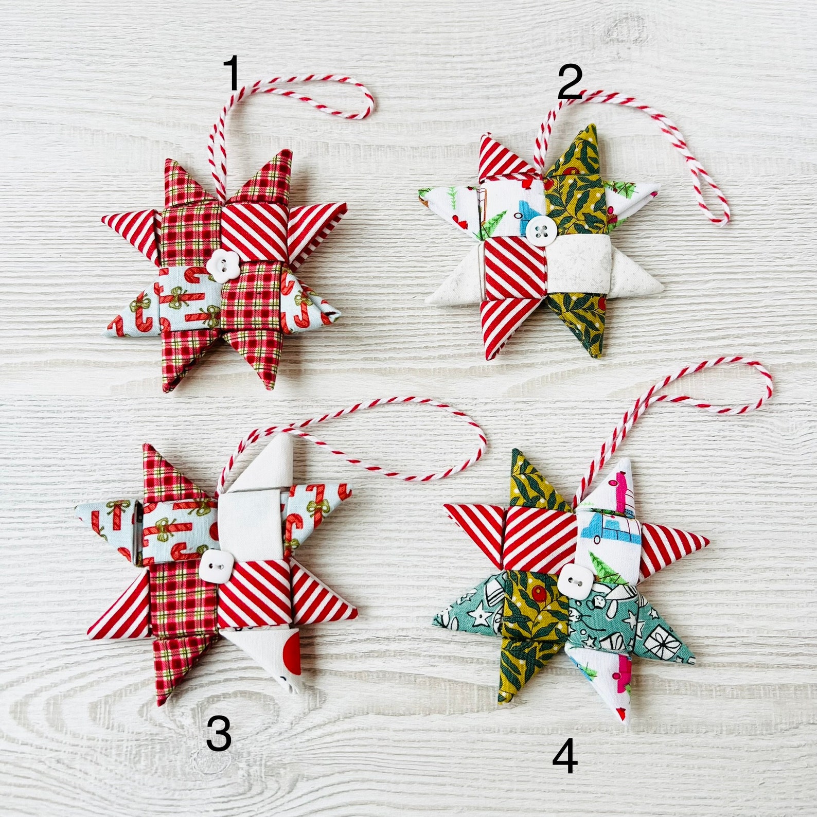 Hotch Potch Fabric Star Ornaments - Etsy UK
