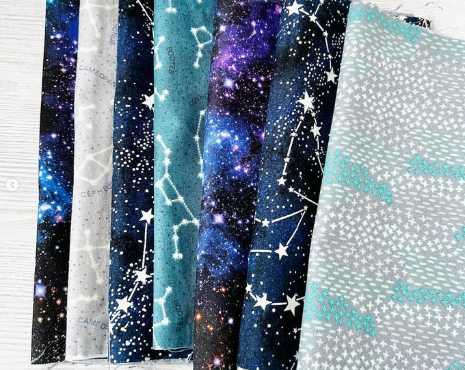 Galaxy & Space Themed Fabric Scrap Bundle 1 - 100g - Etsy