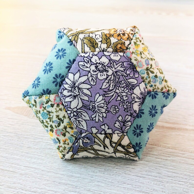 Hand Sewn Patchwork Hexagon Pin Cushion - Etsy