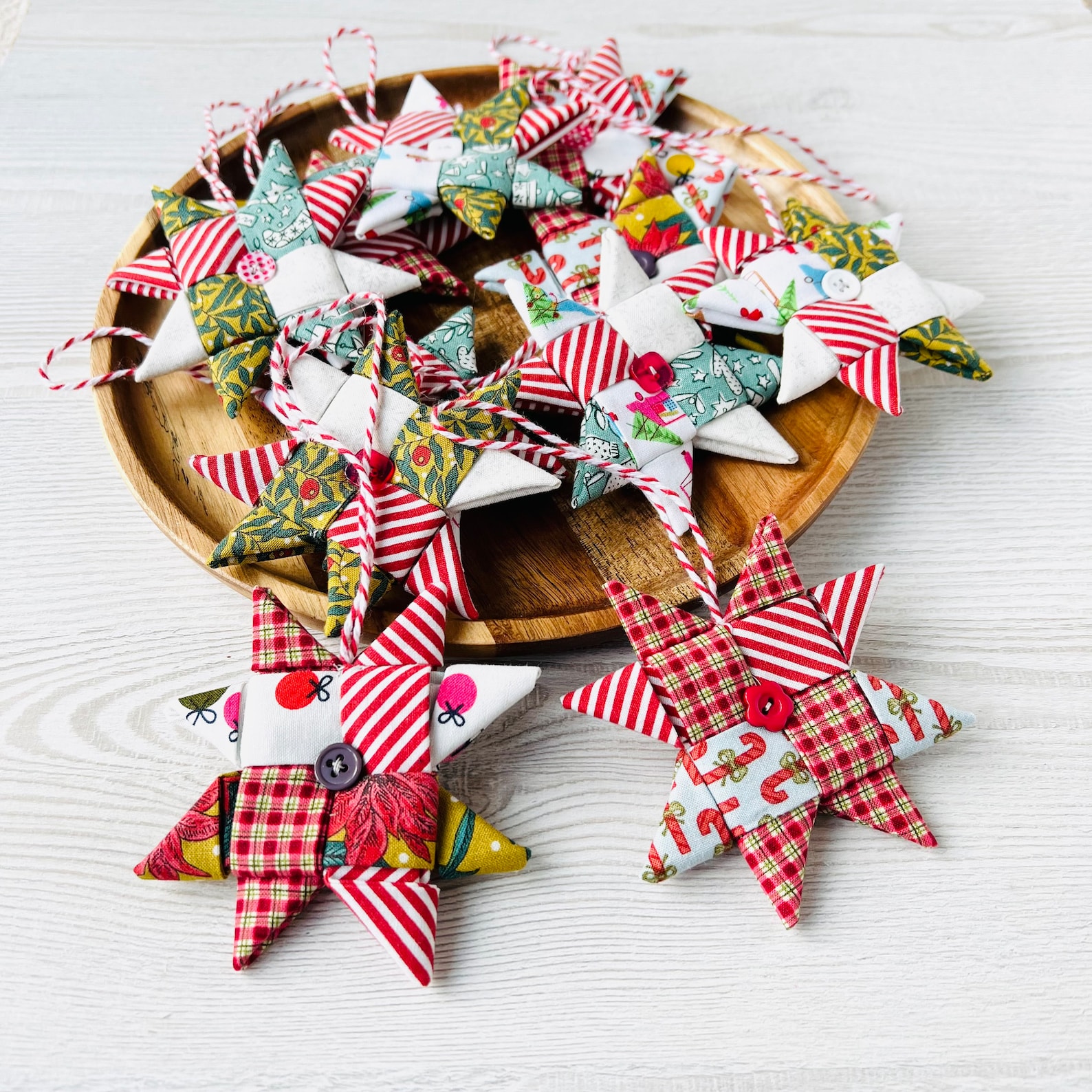 Hotch Potch Fabric Star Ornaments - Etsy UK