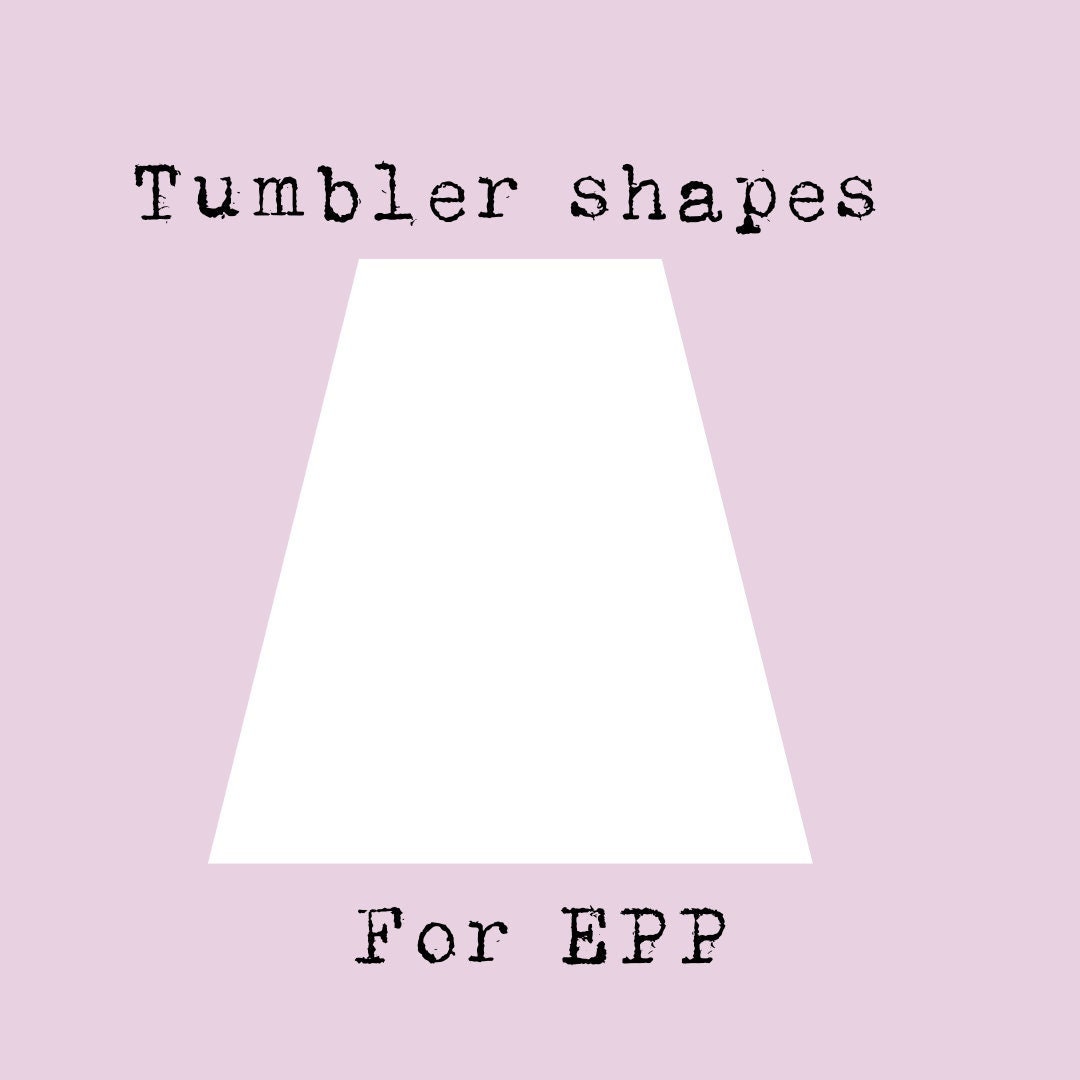 English Paper Pieces - Tumbler - Isosceles Trapezium Shape Templates - Etsy