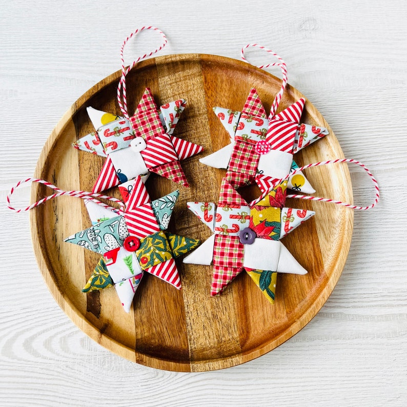 Hotch Potch Fabric Star Ornaments - Etsy UK