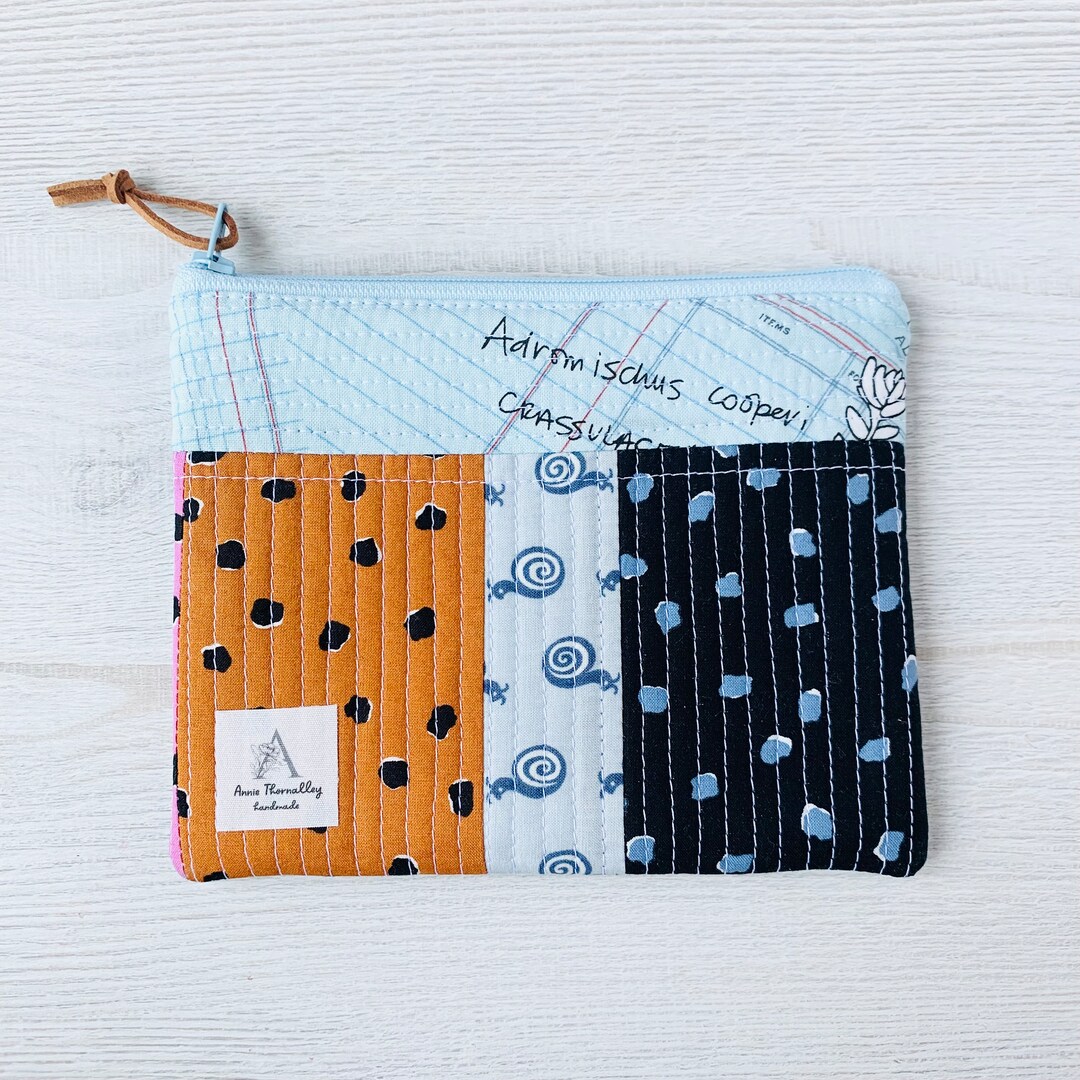 Snail Patchwork Quilted Zip up Pouch - Etsy