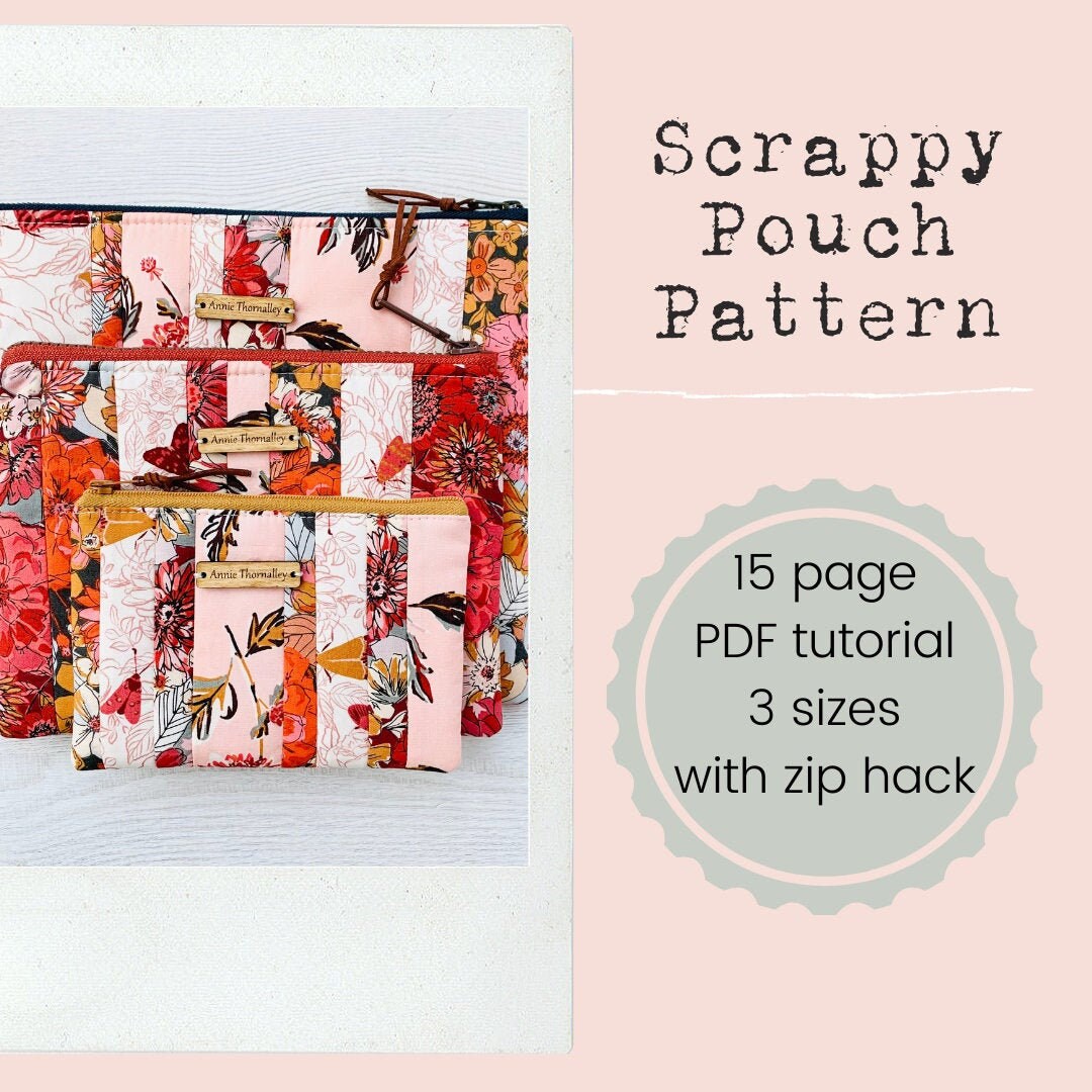 Scrappy Pouch Pattern PDF - Etsy