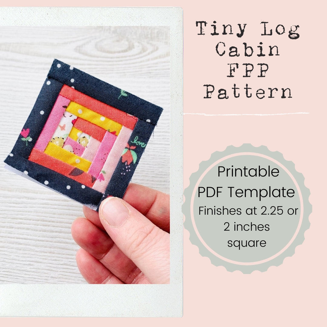 Tiny Log Cabin Block - Foundation Paper Piecing Pattern - Etsy