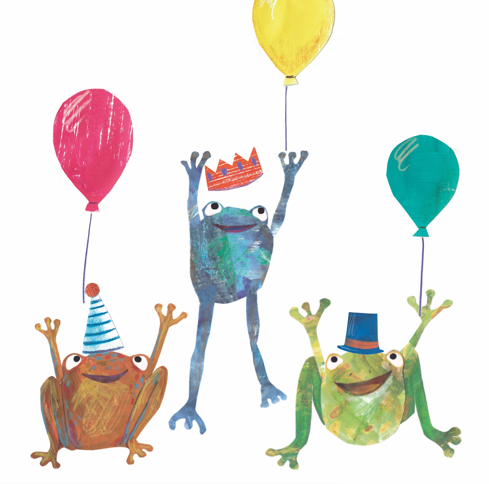 Party Frogs Blank Birthday Greetings Card - Etsy