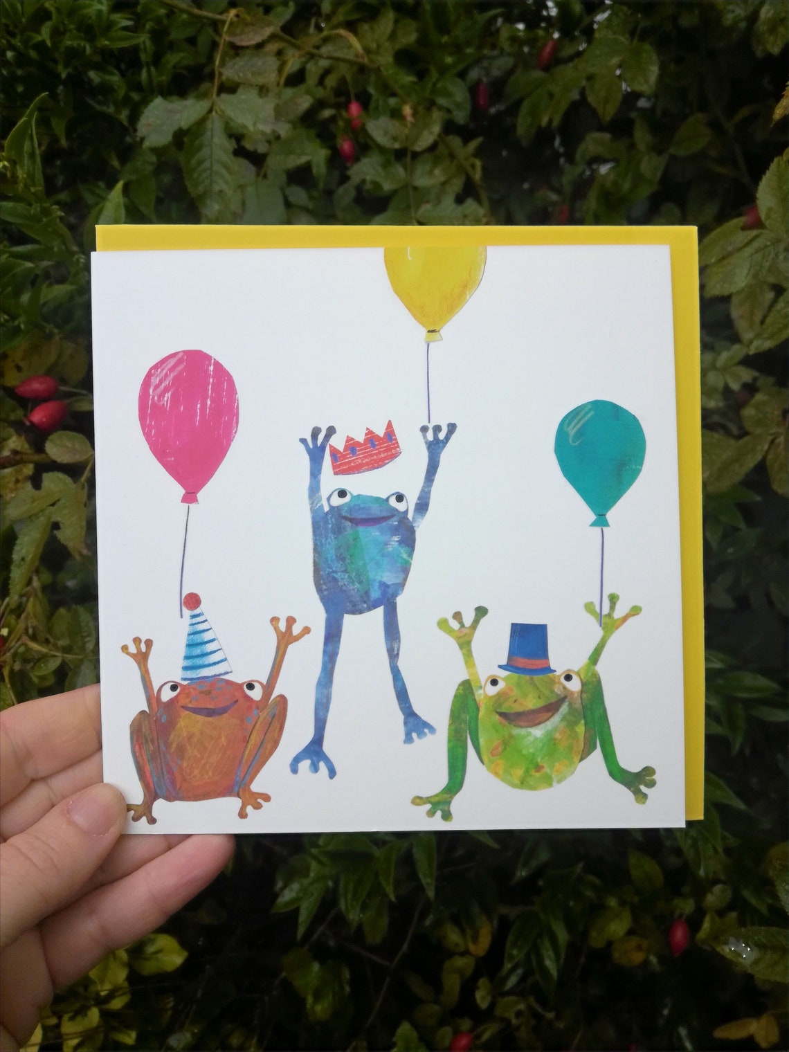 Party Frogs Blank Birthday Greetings Card - Etsy