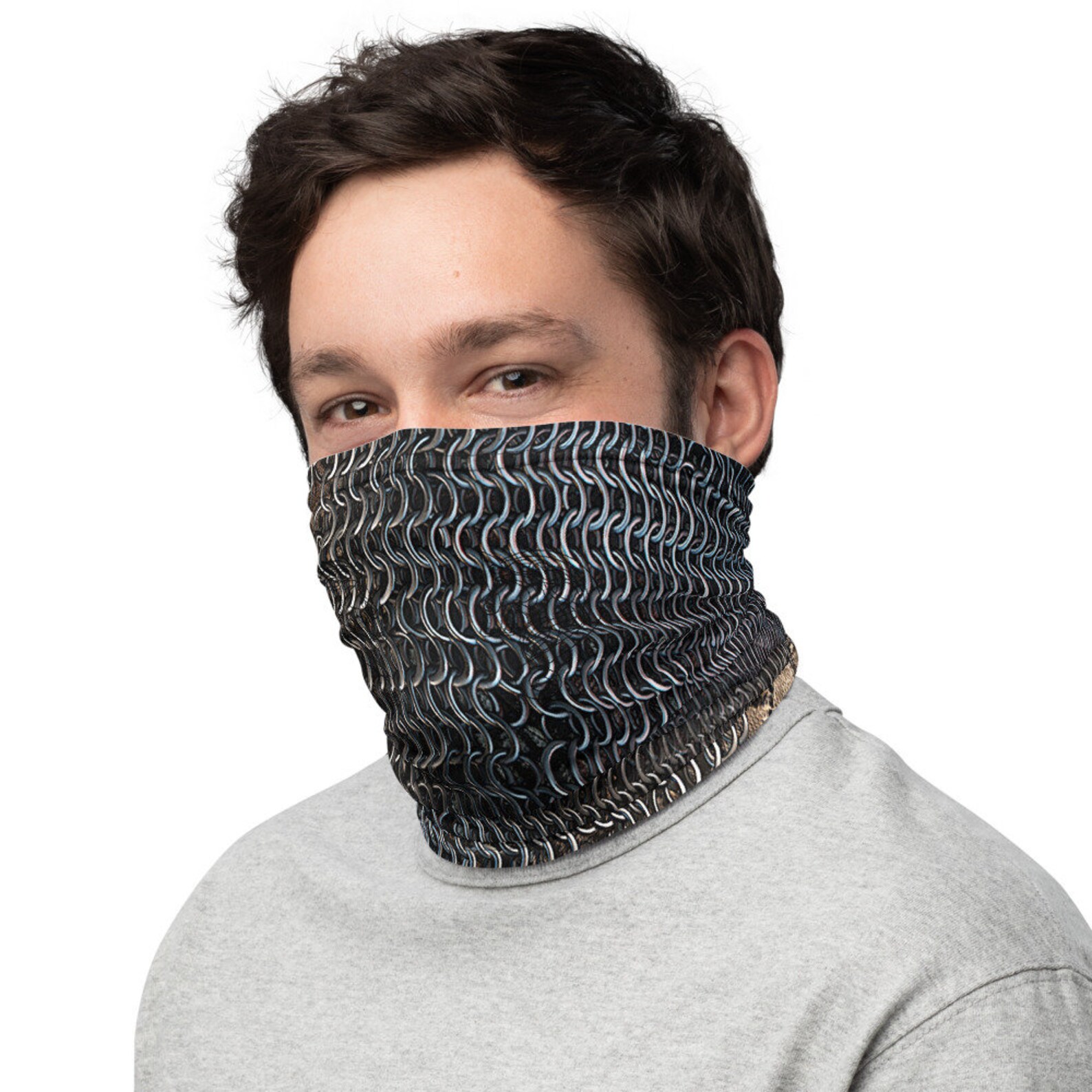 Chainmail Armor Face Mask - Neck Gaiter - Etsy