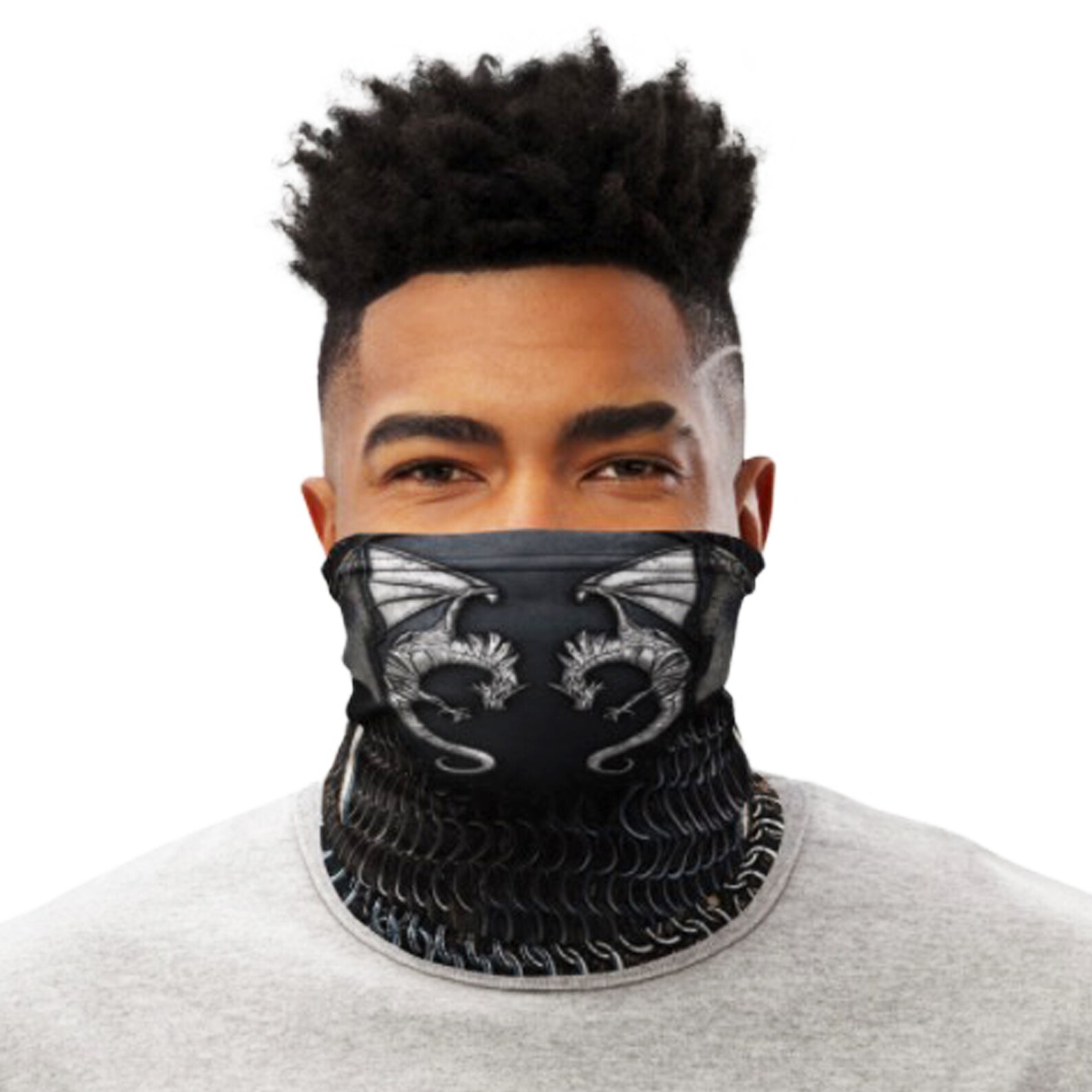Dragon Armor Face Mask Dragon Slayer Neck Gaiter Washable | Etsy