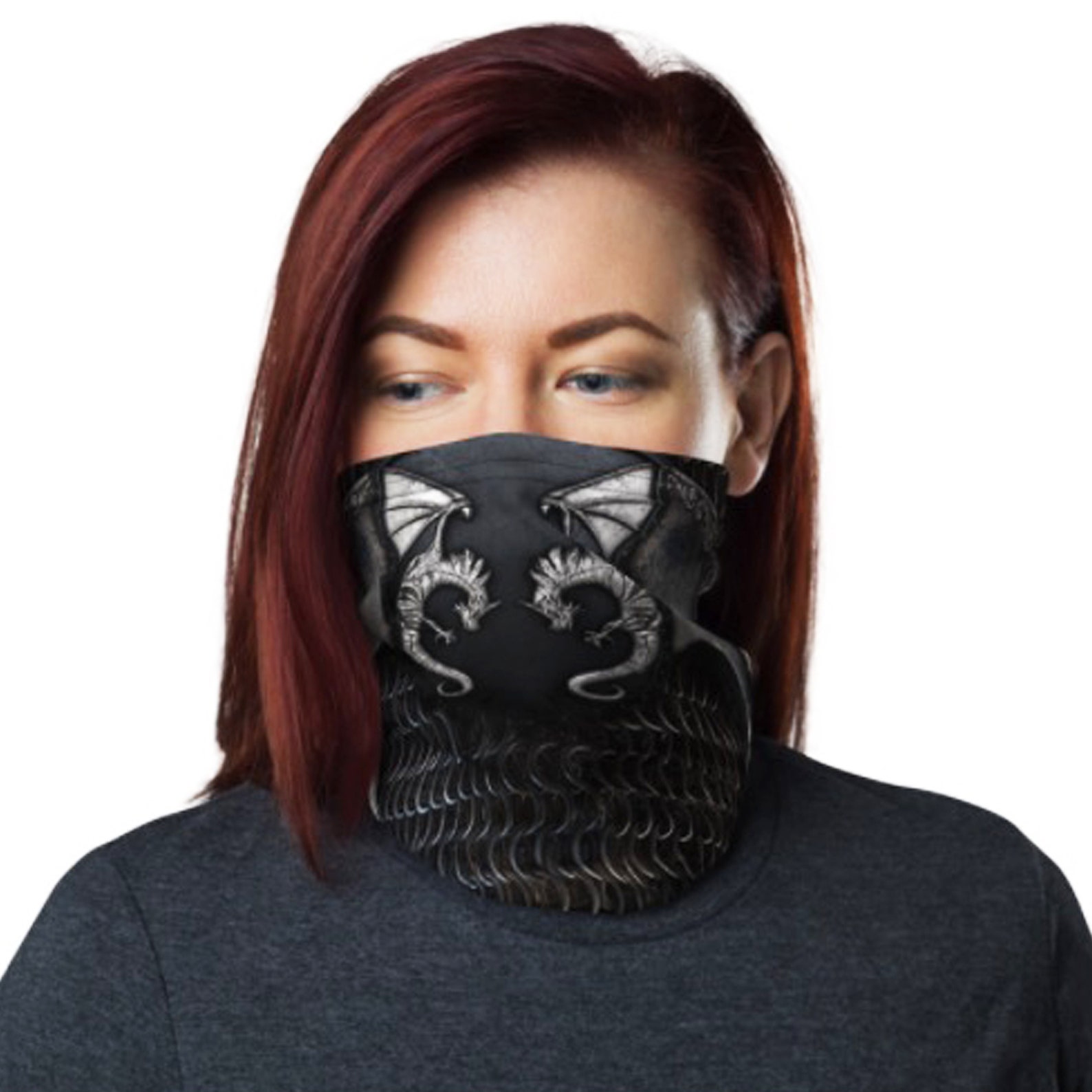 Dragon Armor Face Mask Dragon Slayer Neck Gaiter Washable | Etsy