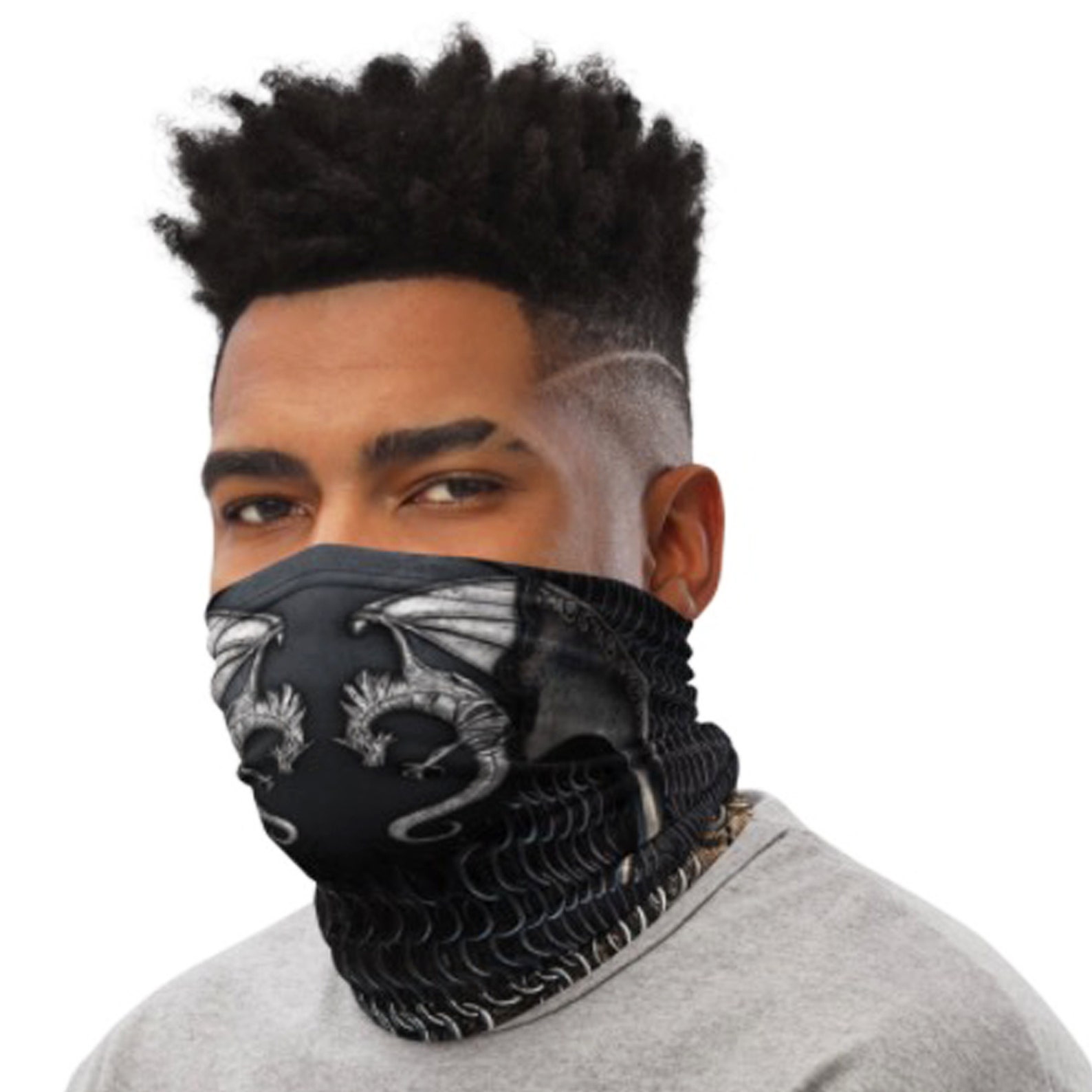 Dragon Armor Face Mask Dragon Slayer Neck Gaiter Washable | Etsy
