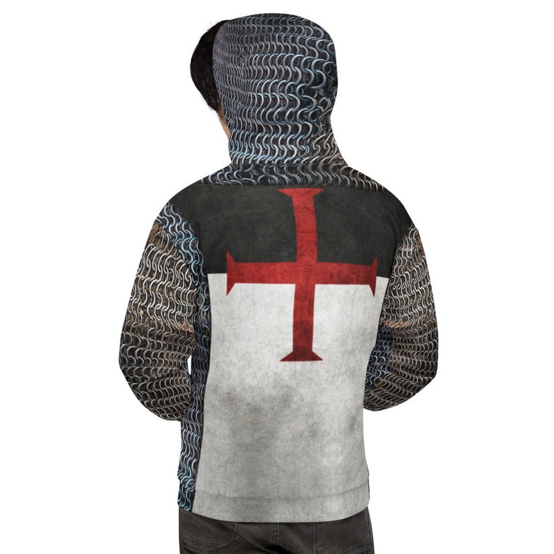 Templar Knight With Chainmail Design Unisex Hoodie - Etsy