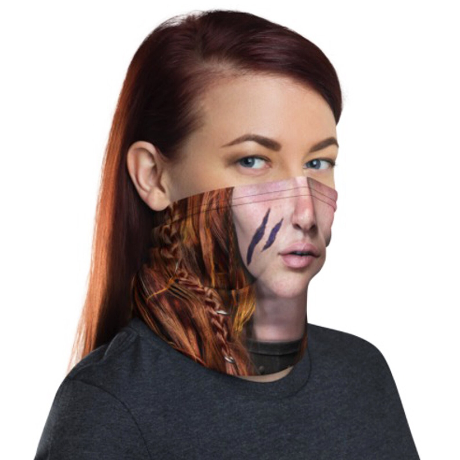 Viking Face Mask Shield Maiden Face Mask Realistic Female Face Mask - Etsy