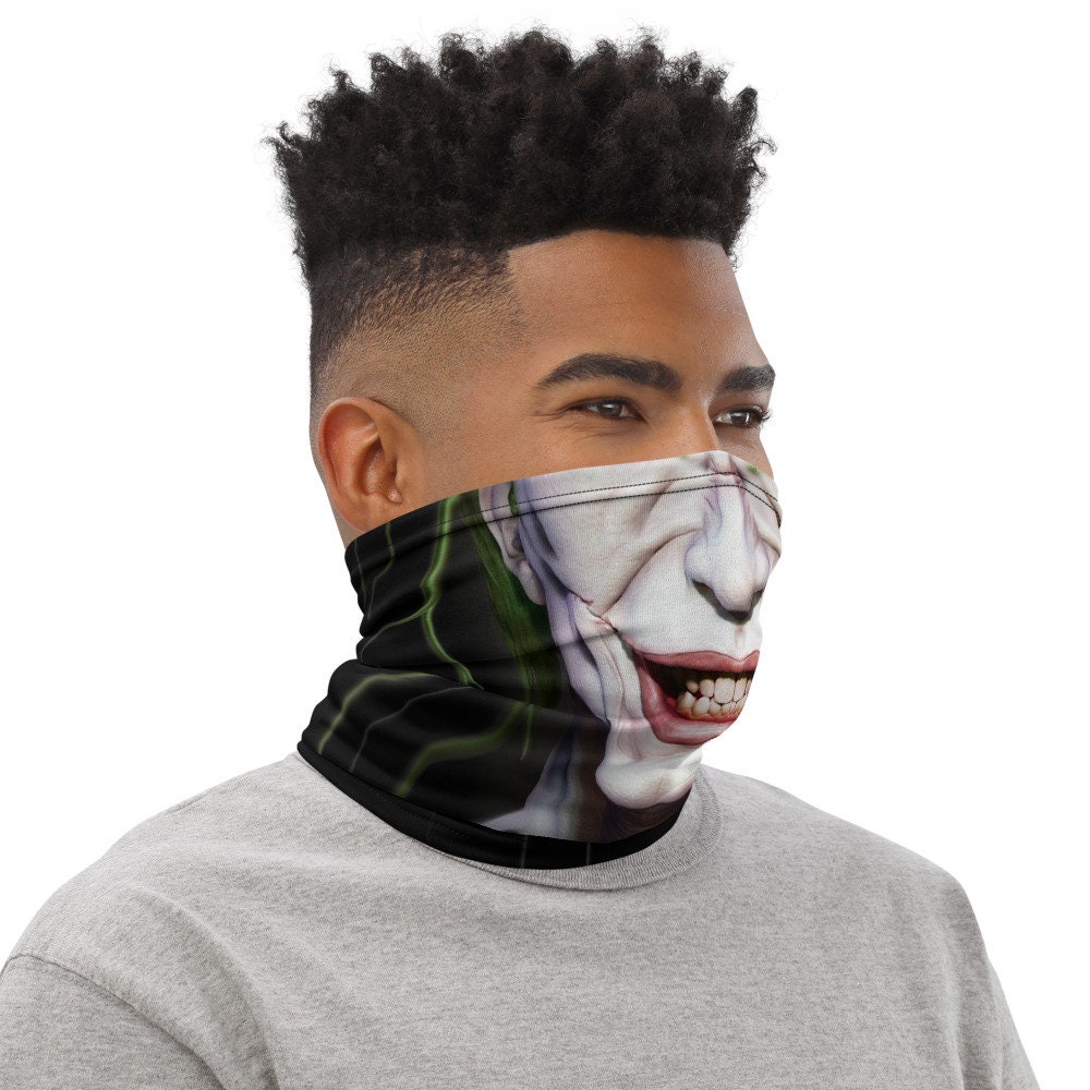 Scary Clown Smile Comic Book Style Realistic Neck Gaiter - Etsy