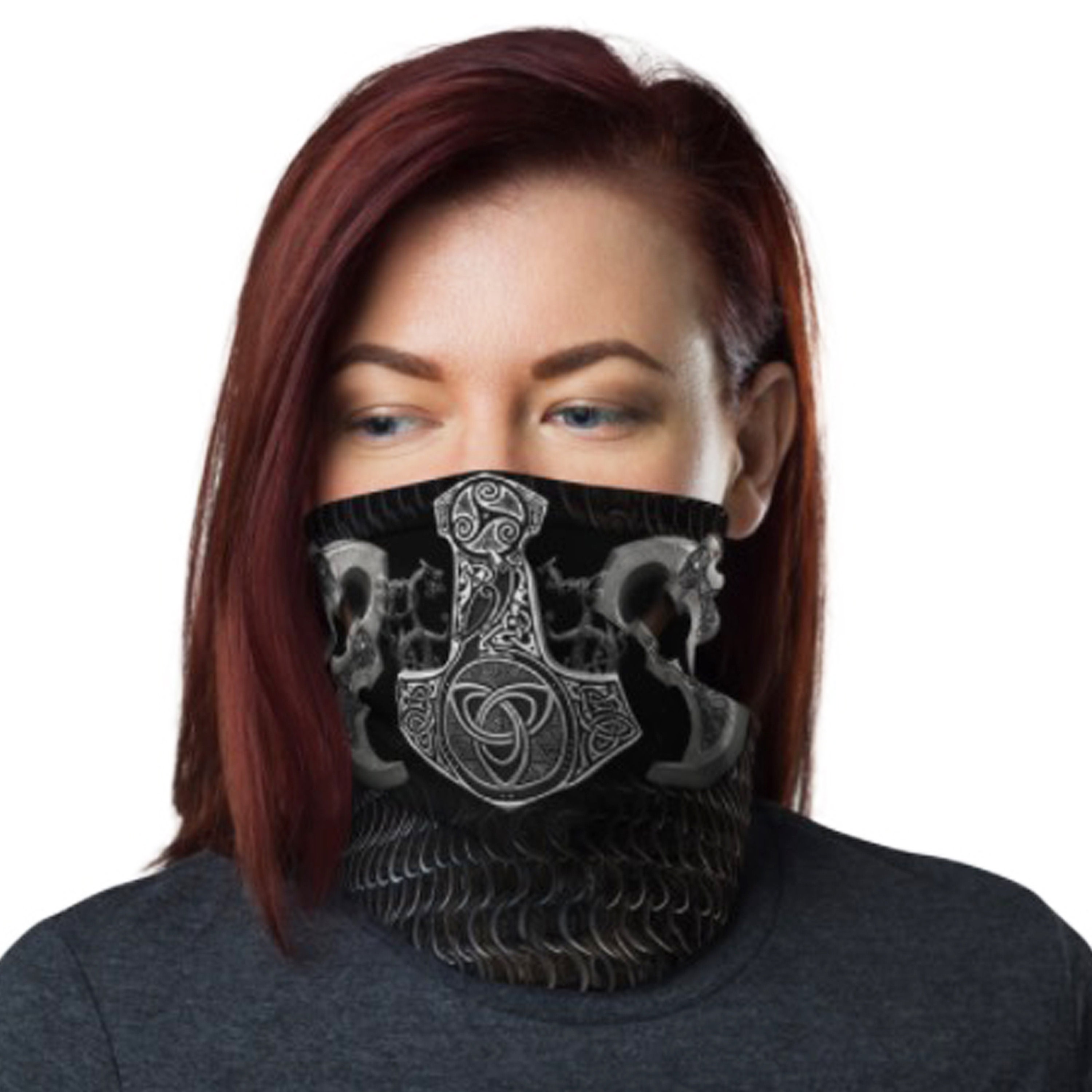 Viking Armor Face Mask Mjolnir Thor's Hammer Face Mask - Etsy