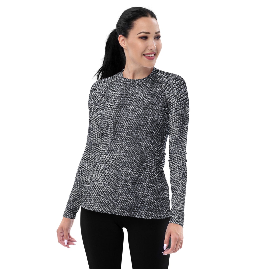 Custom Scale Mail Armor Cloth Print Women's Long Sleeve Shirt - Etsy