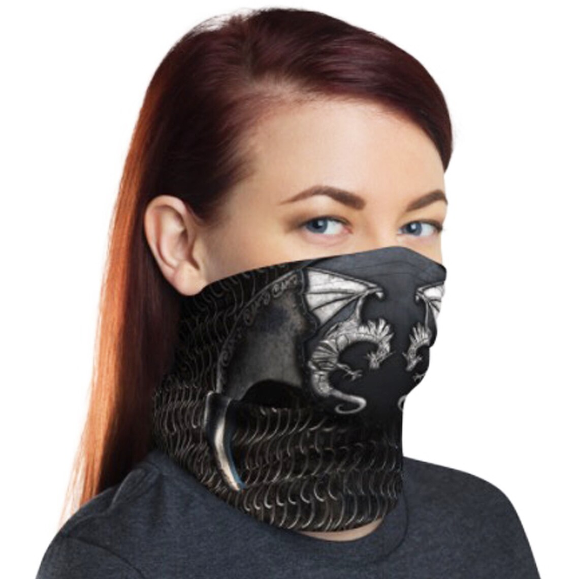 Dragon Armor Face Mask Dragon Slayer Neck Gaiter Washable | Etsy