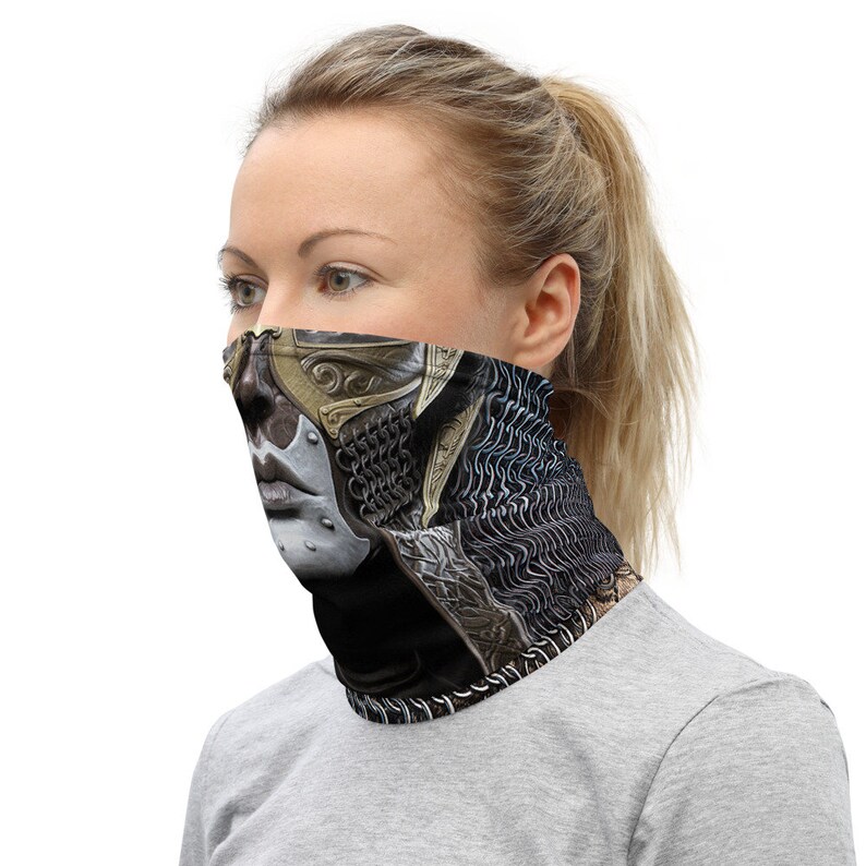 Viking Face Mask Valkyrie Face Mask Chainmail Cloth Neck | Etsy