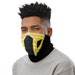 Ninja Face Mask Yellow Design Video Game Neck Gaiter - Etsy