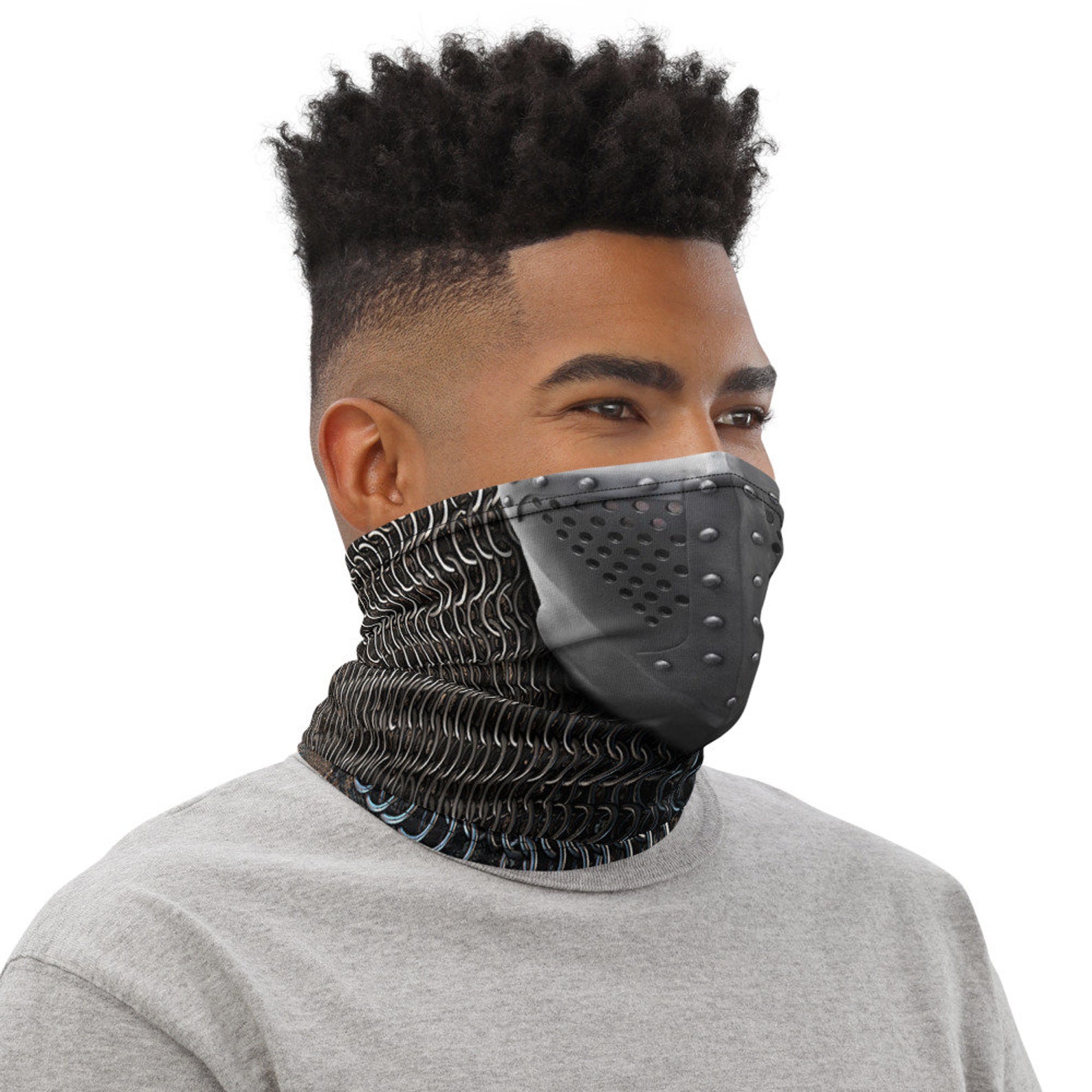 Knight's Armor & Chainmail Realistic Design Neck Gaiter | Etsy