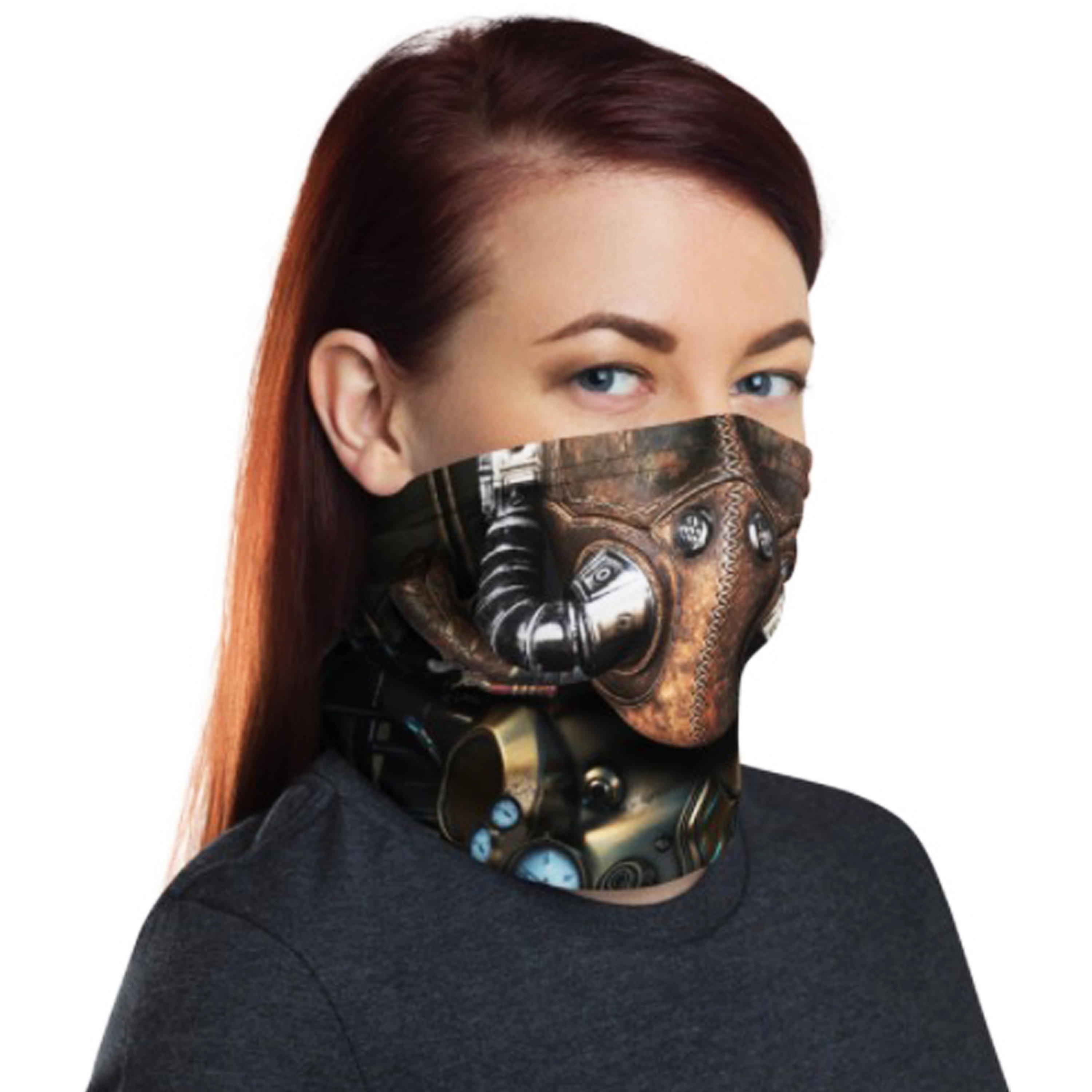 Steampunk Face Mask Steampunk Gaiter Realistic 3D Design - Etsy