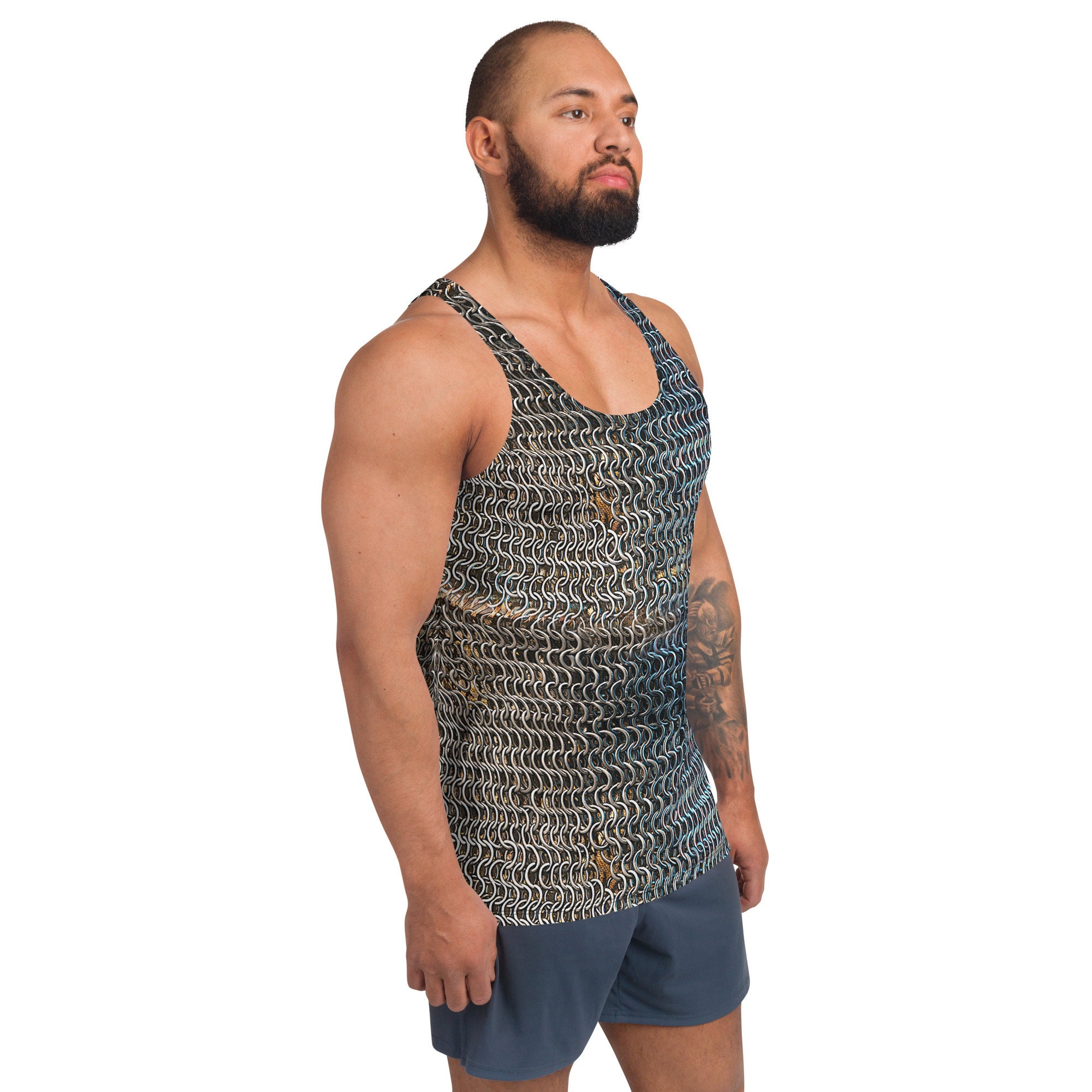 Chainmail Armor Cloth Print 3D Realistic Unisex Tank Top - Etsy