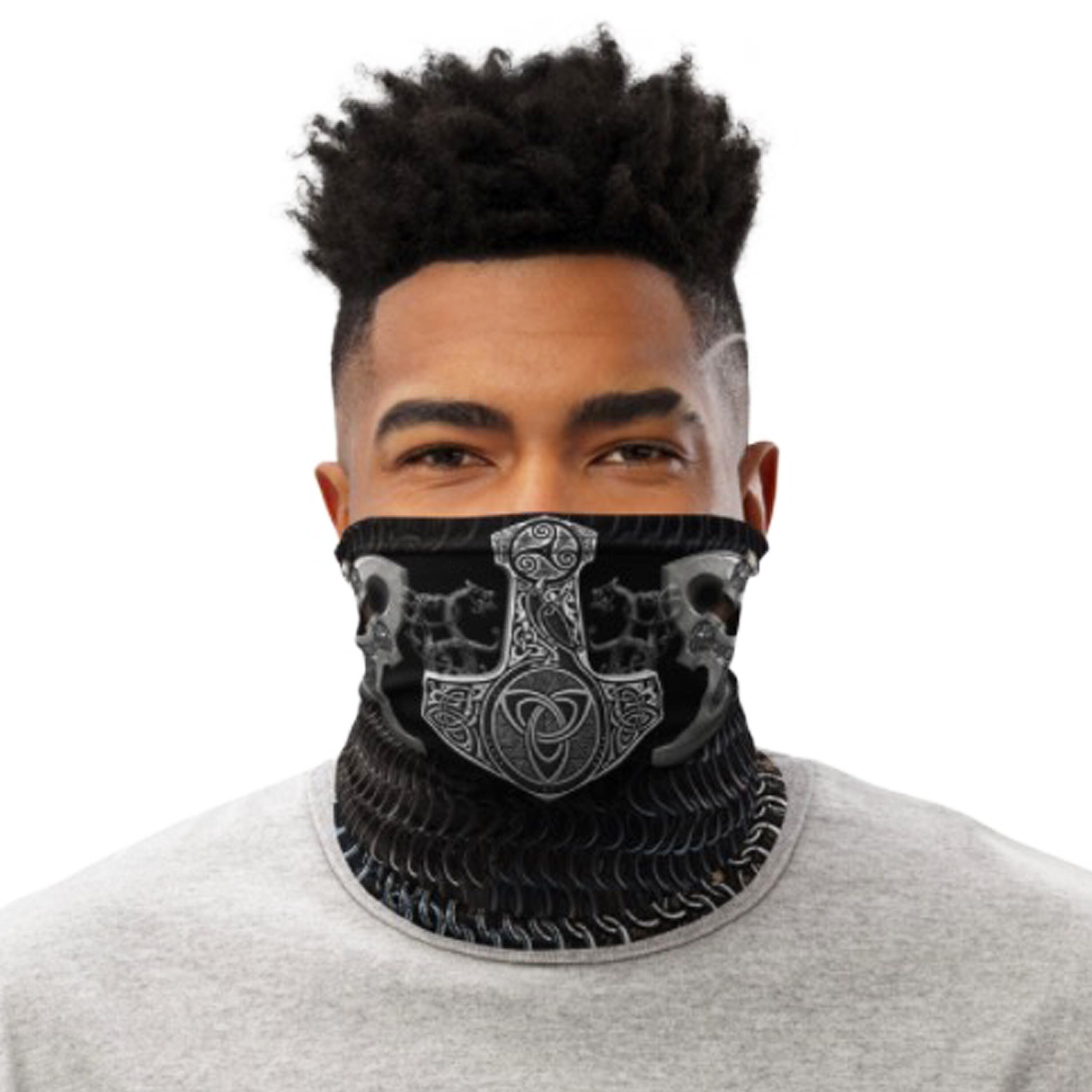 Viking Armor Face Mask Mjolnir Thor's Hammer Face Mask - Etsy
