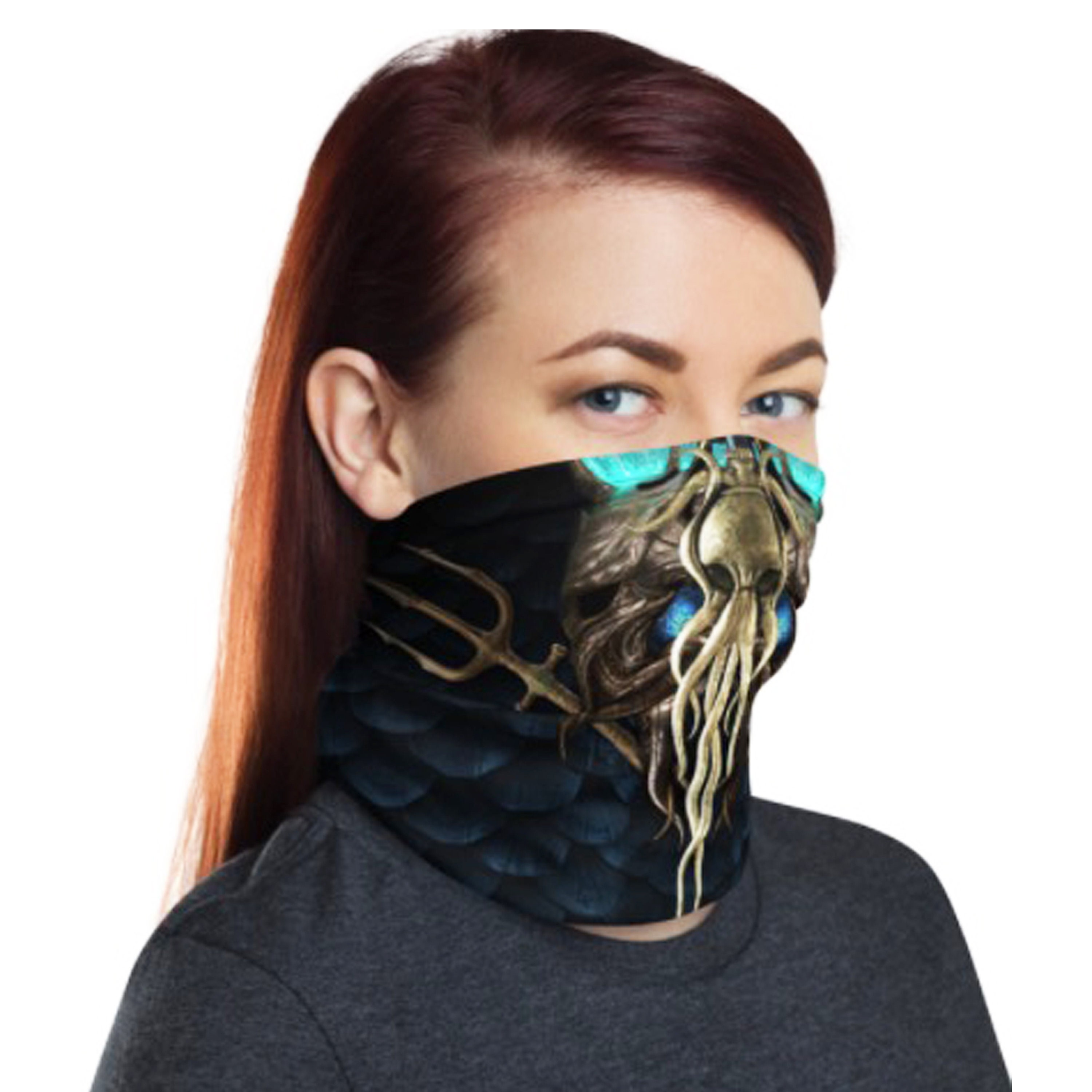 Cthulhu Face Mask Steampunk Face Mask Octopus Neck Gaiter | Etsy