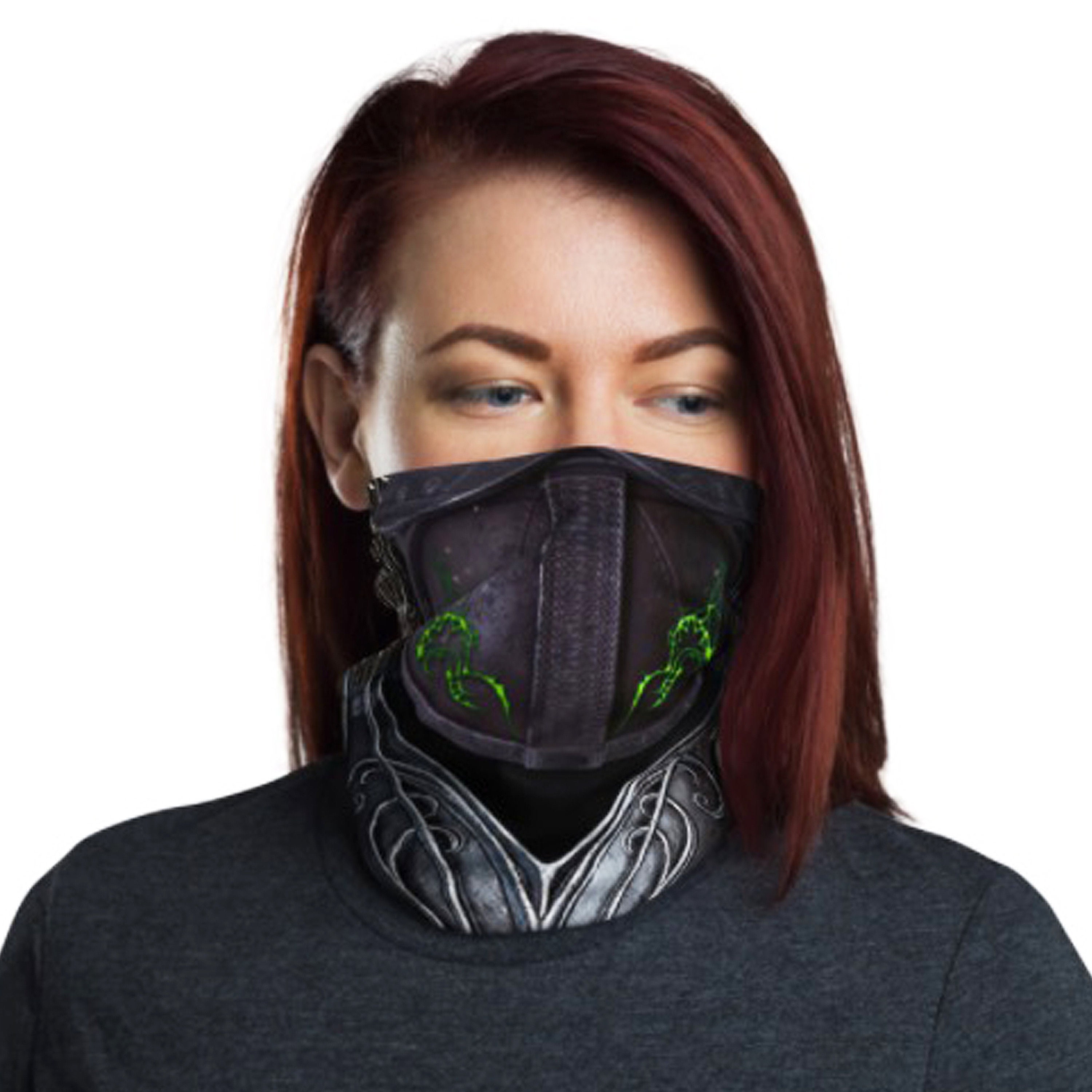 Dark Elf Face Mask Chainmail Armor Neck Gaiter Washable and - Etsy