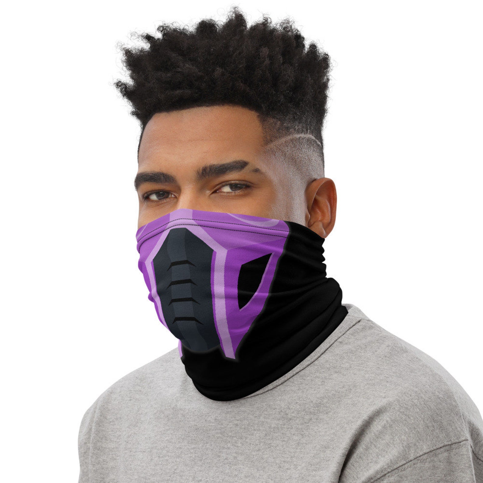 Ninja Mask Parody Purple Design Video Game Neck Gaiter - Etsy