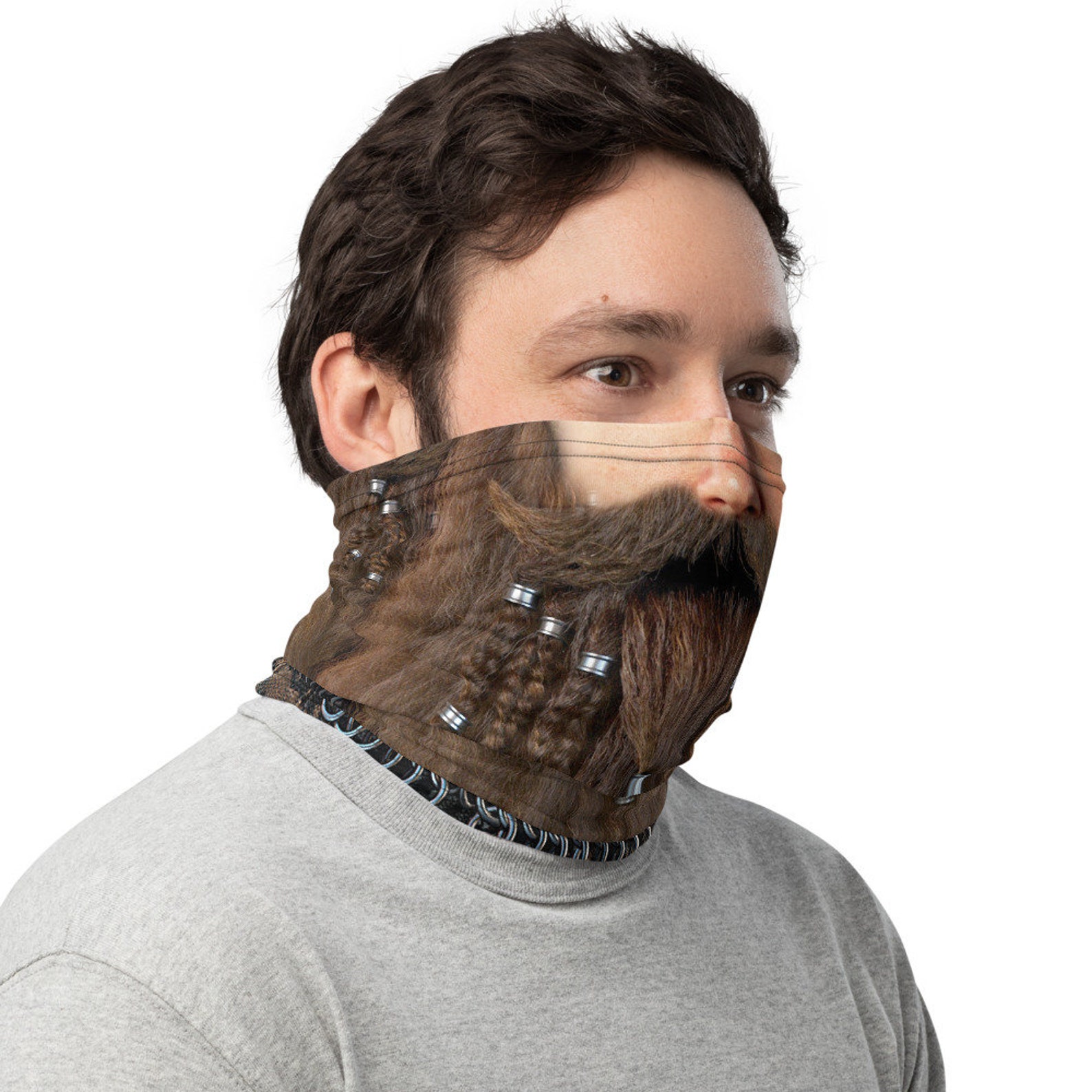 Viking Beard Face Mask Realistic Viking Beard Neck Gaiter - Etsy