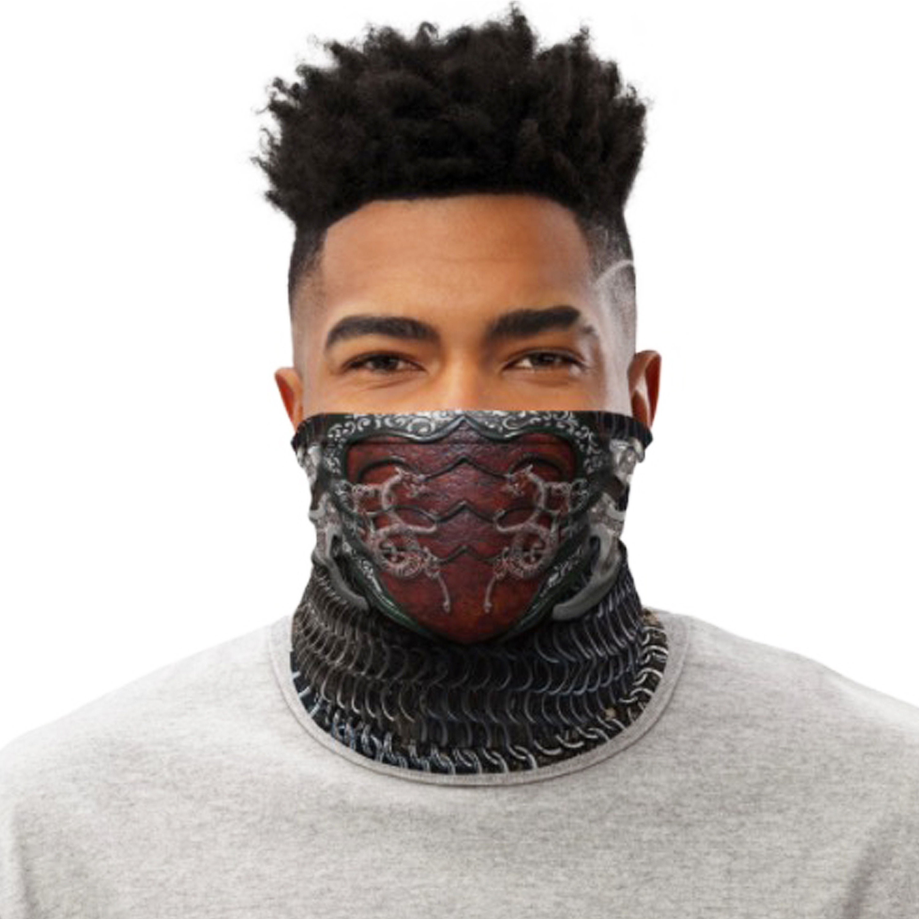Viking Armor Face Mask Chainmail Face Mask Neck Gaiter | Etsy