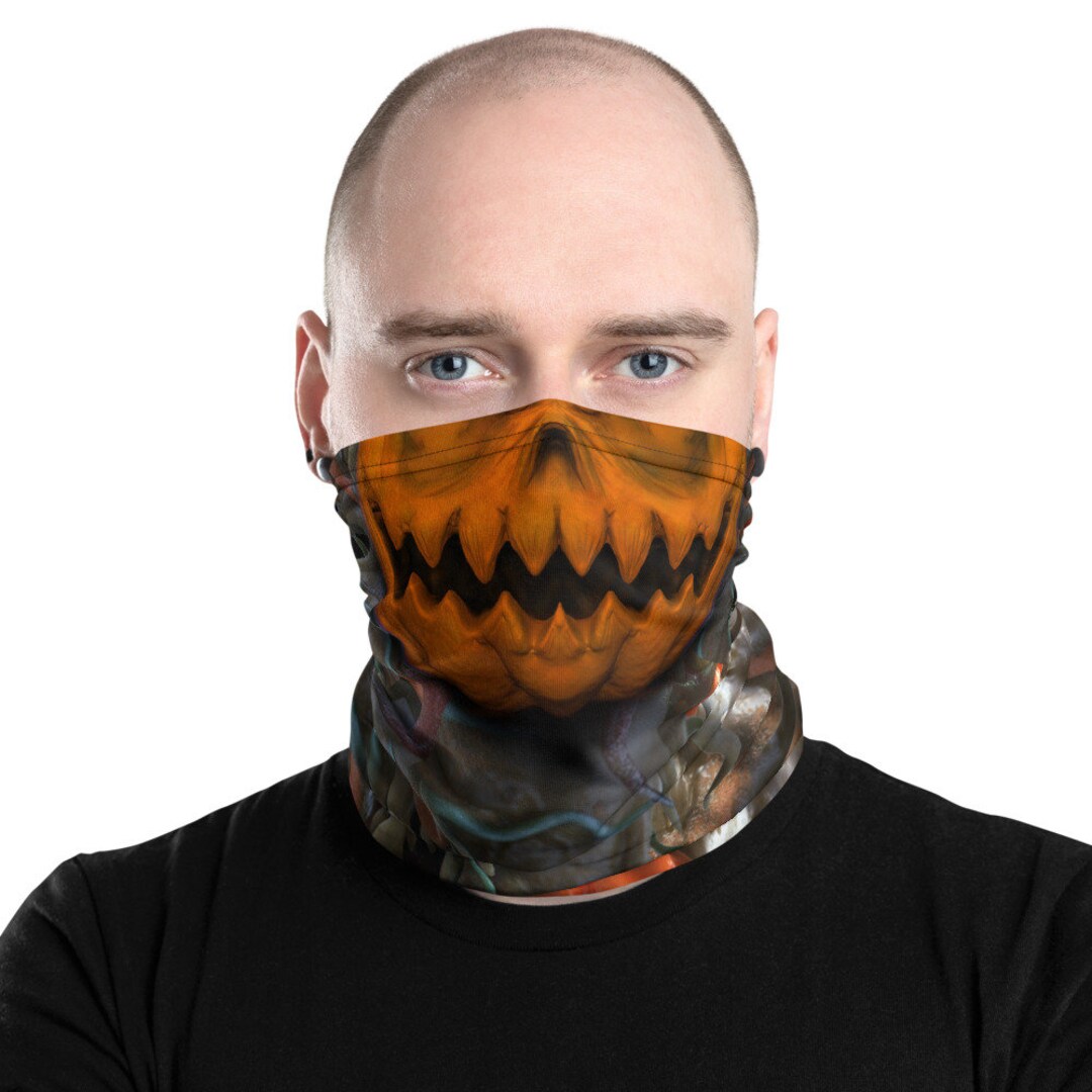 Halloween Pumpkin Samhain Neck Gaiter - Etsy