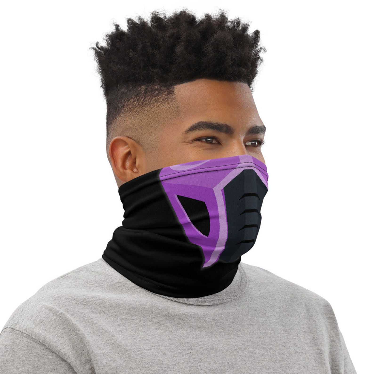 Ninja Mask Parody Purple Design Video Game Neck Gaiter | Etsy