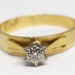 18ct Yellow Solid Gold Ladies Ring Set With a Diamond - Etsy