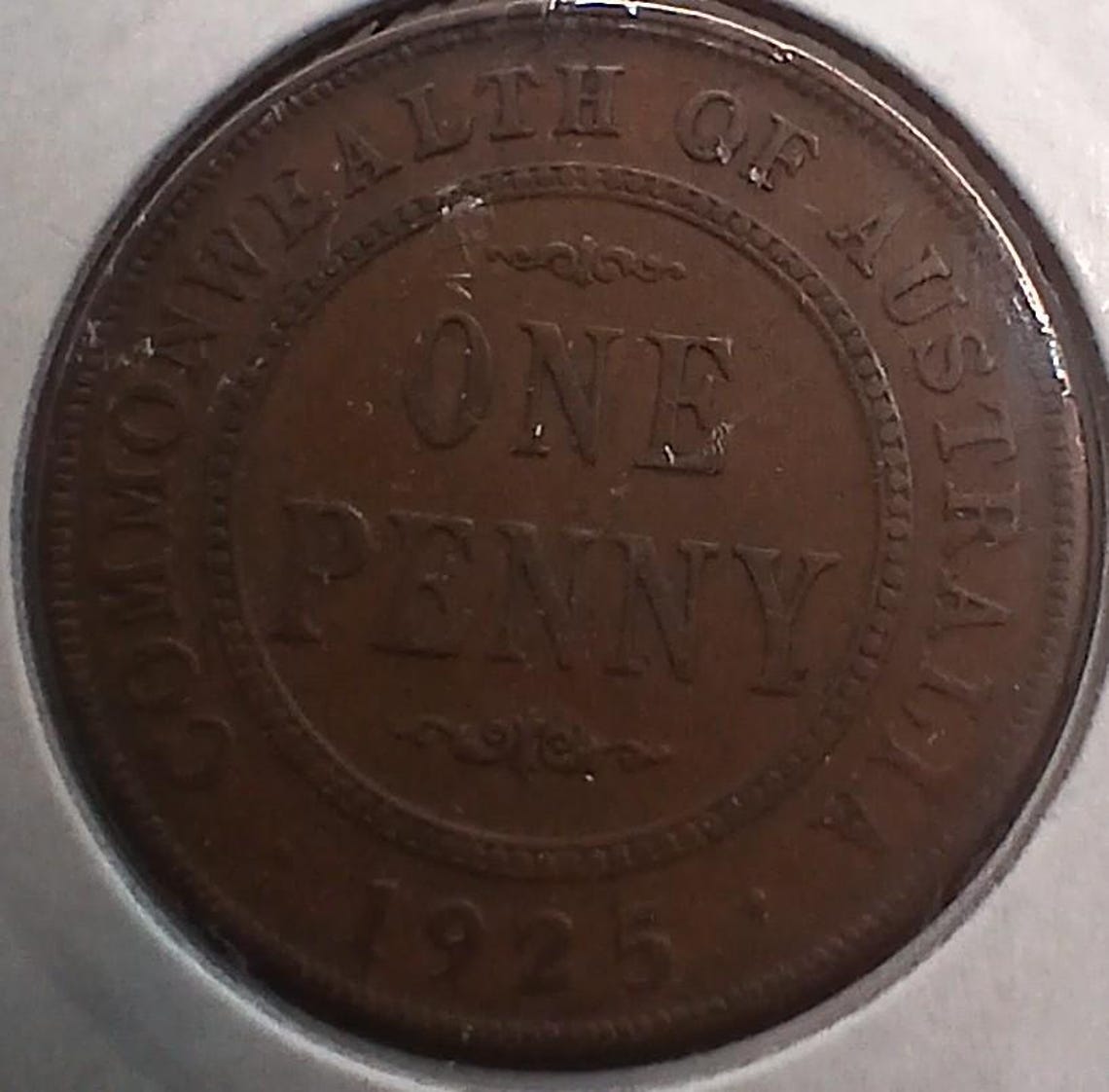 Rare AUSTRALIAN PENNY 1925 Fine+ 6 Pearls A Nice Example - Etsy