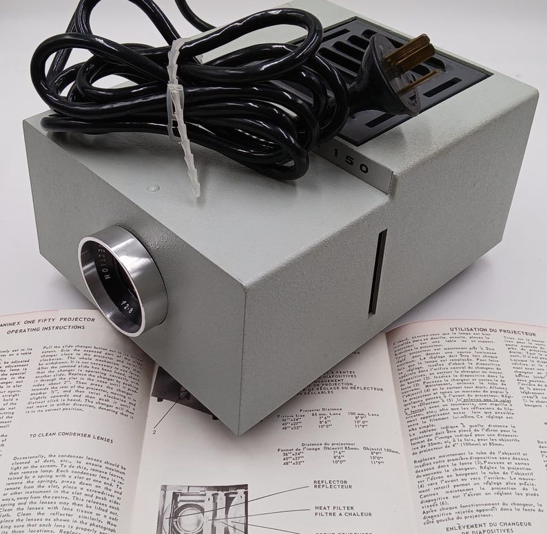 HANIMEX Hx150 35mm SLIDE PROJECTOR Vintage 1969 in Box! Made in ...